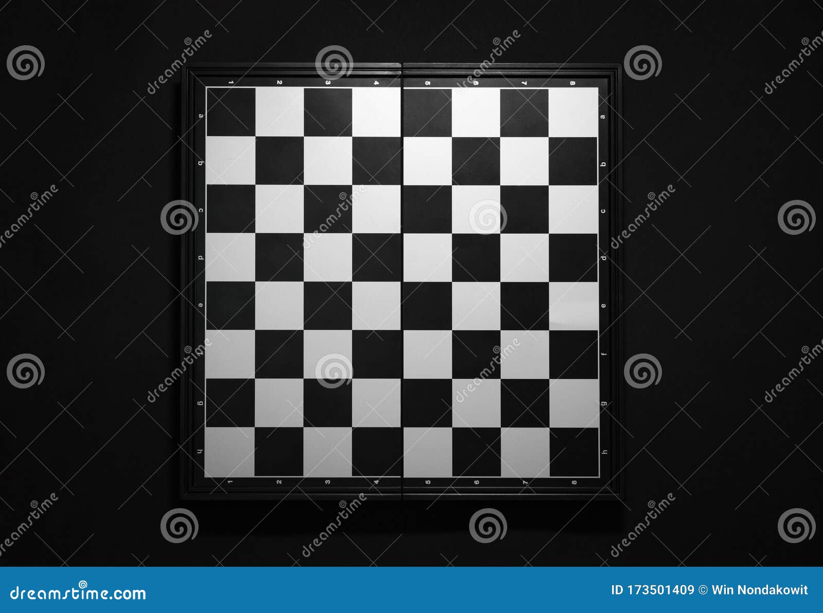 Empty chess board on black stock image. Image of board - 173501409