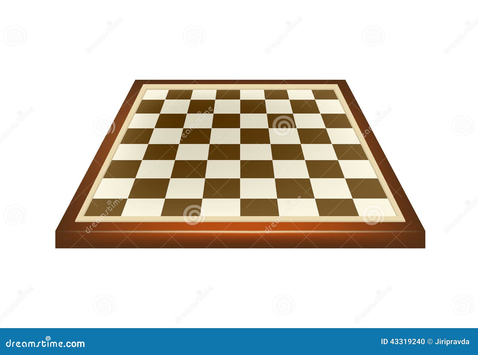 Empty Chess Board Top View Vector Illustration. Chessboard Black And ...