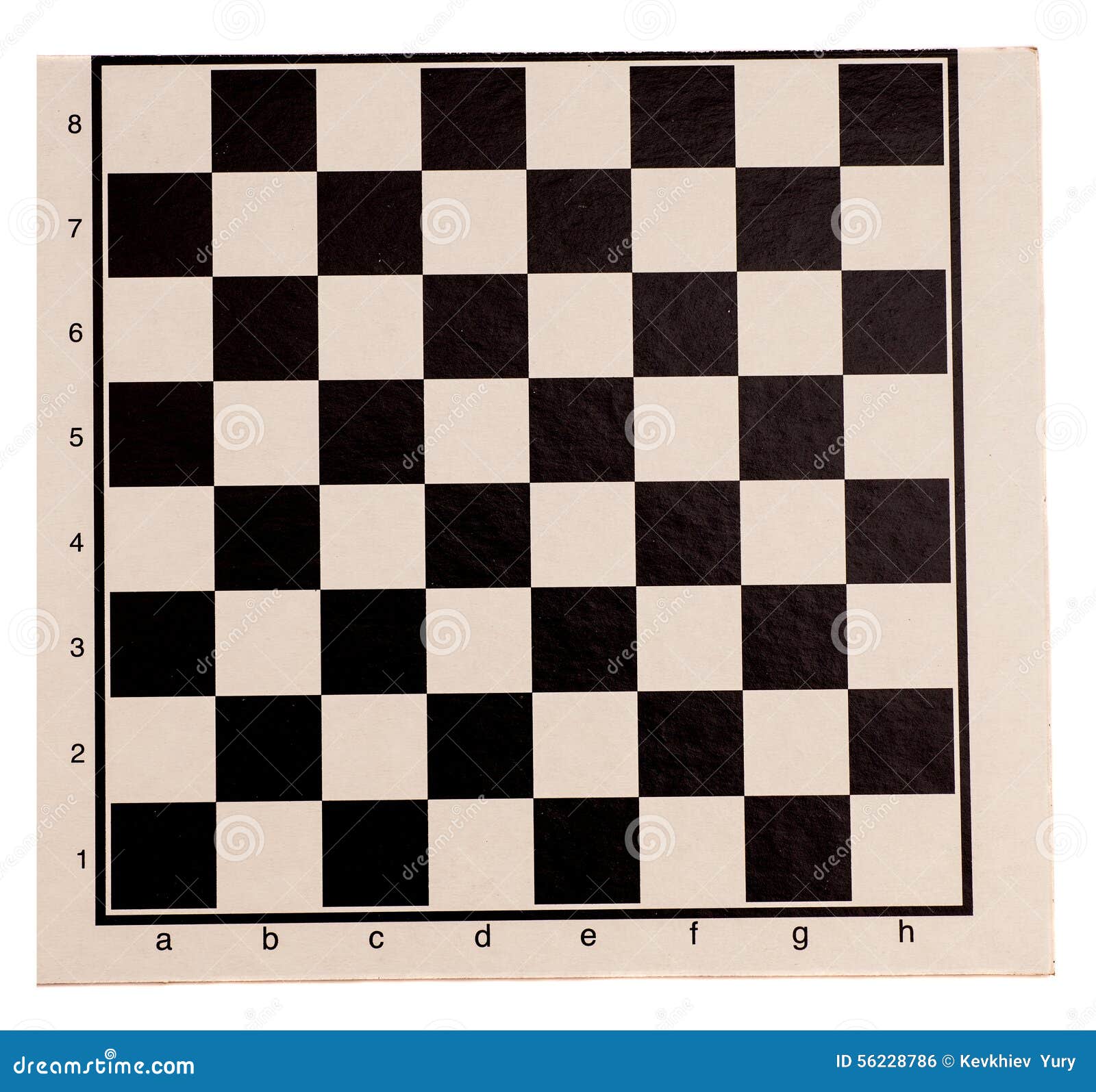 Empty Chess Board Isolated on White Background Stock Photo - Image of ...