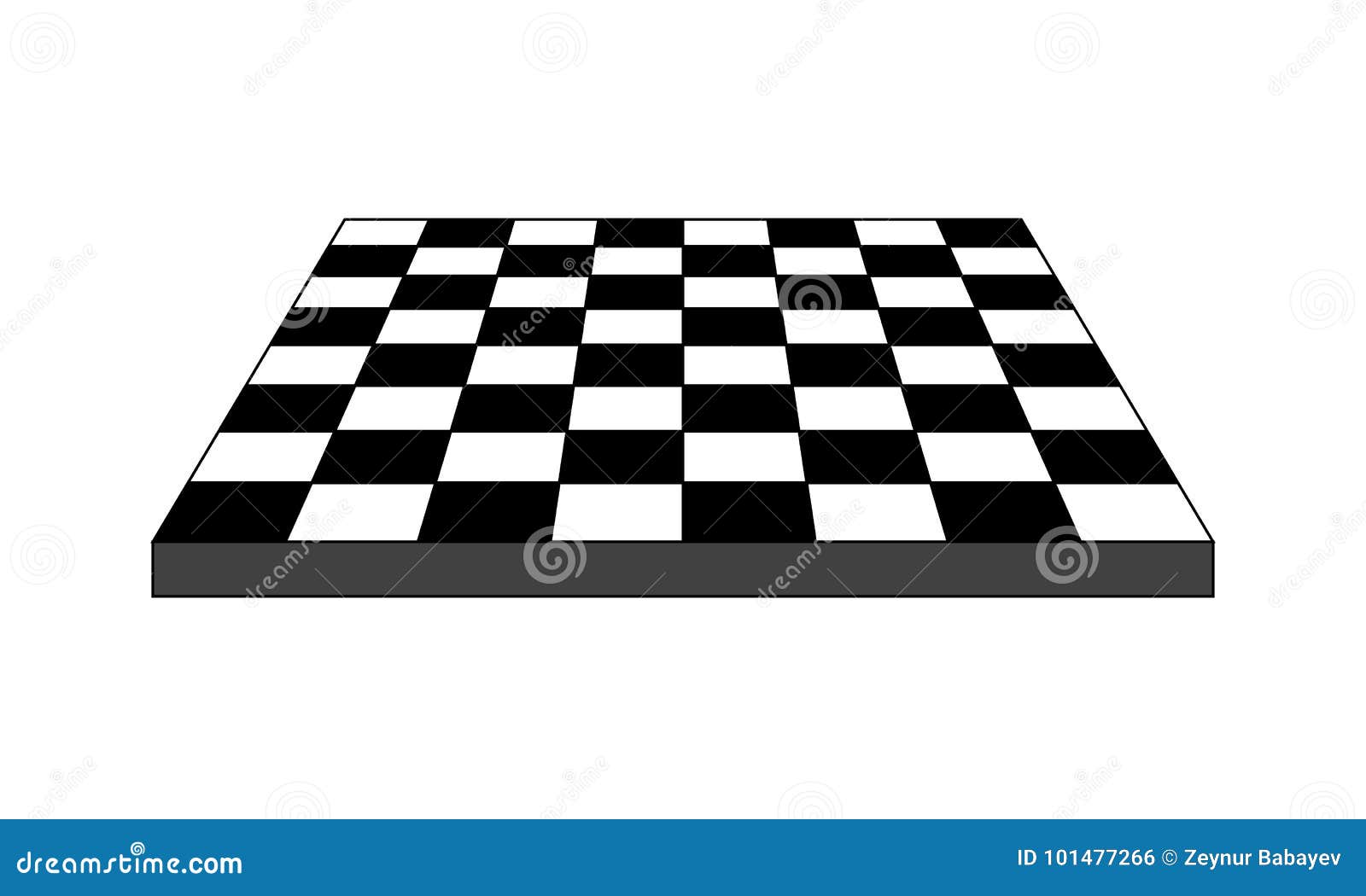Empty Chess Board, Perspective View Cartoon Vector | CartoonDealer.com ...