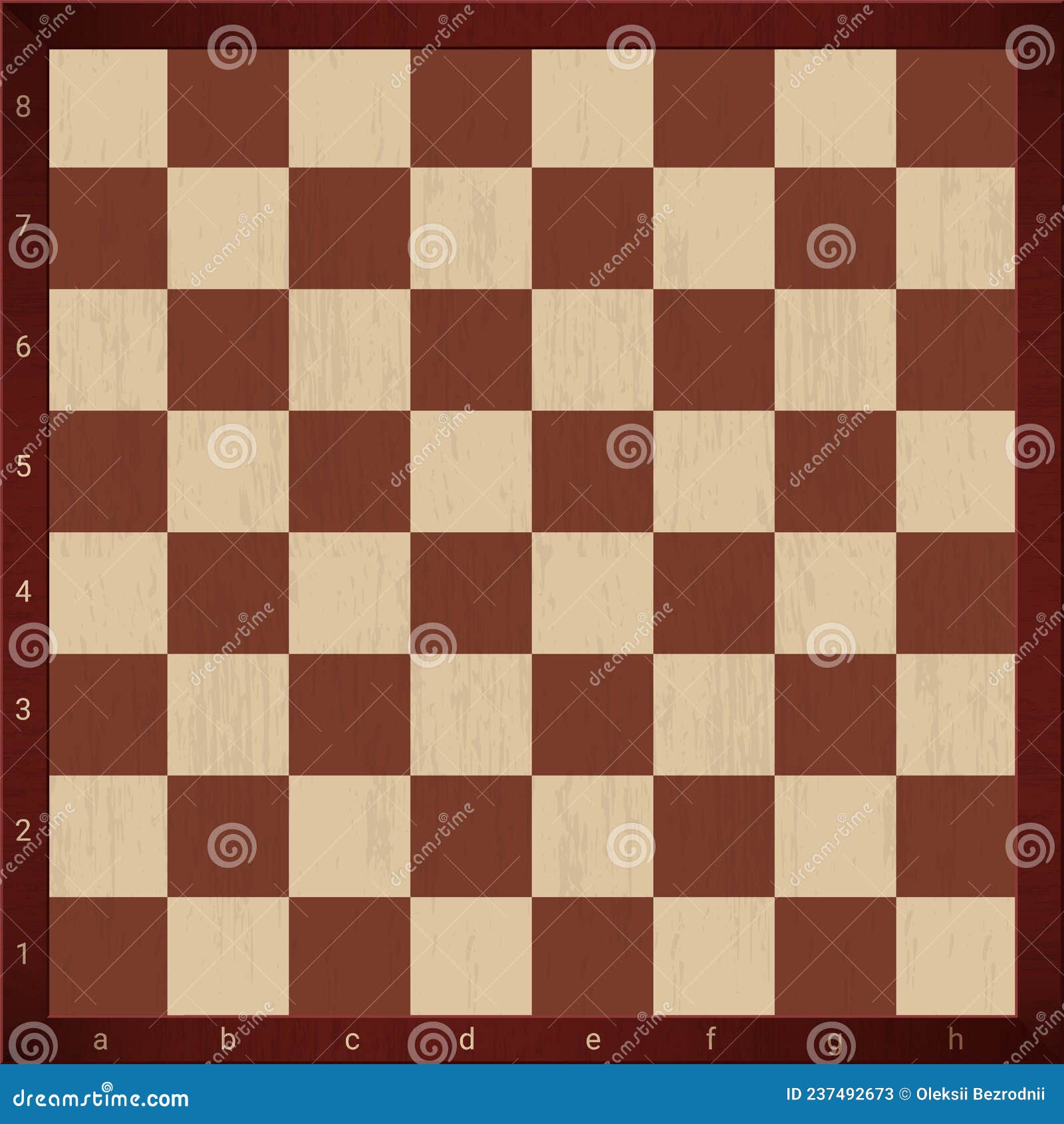 Empty Chess Board Template. Classic Ancient Game on Wooden Floor Stock ...