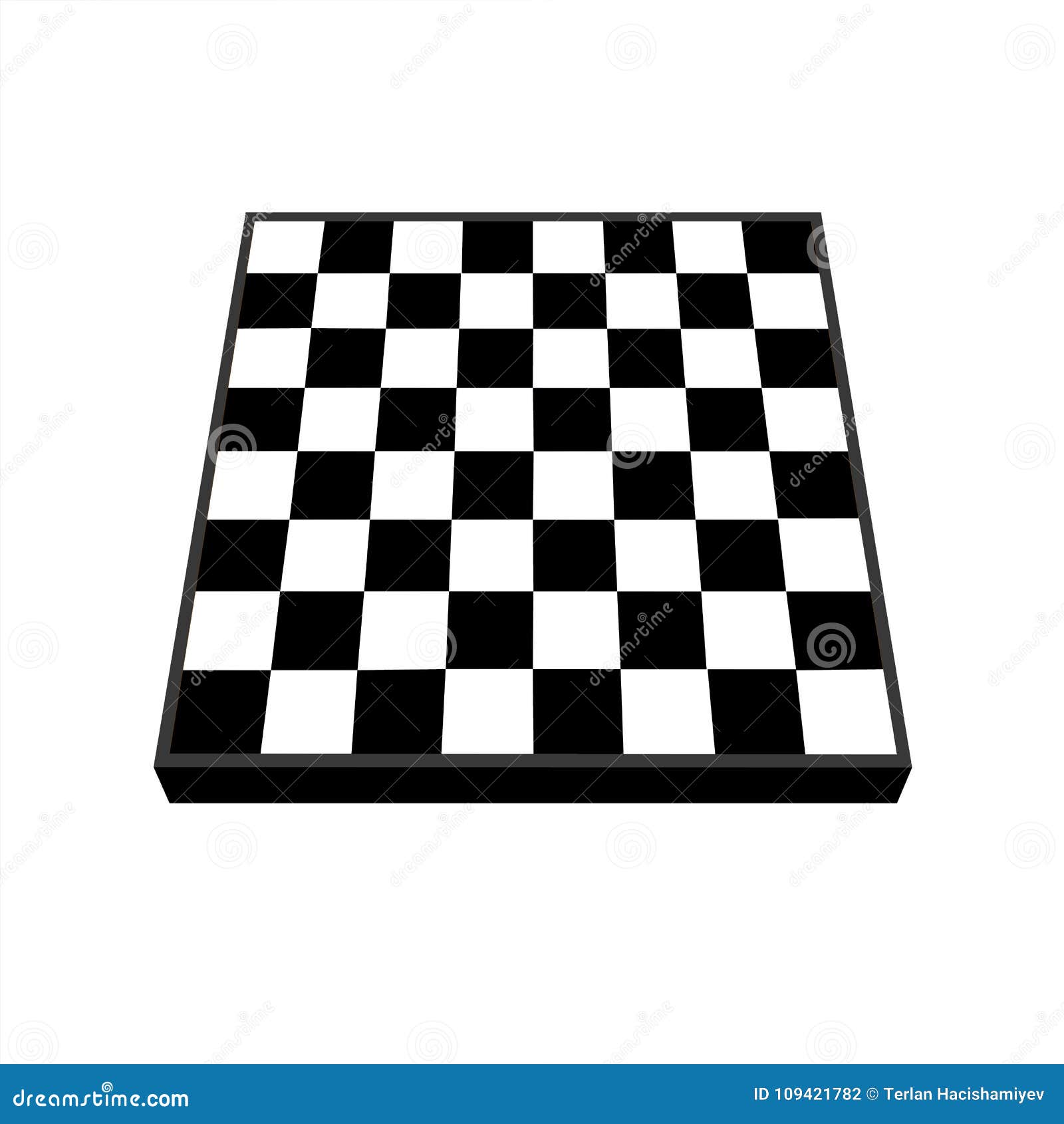 Empty Chess Board. Vector Illustration. Isolated on a Background Stock ...