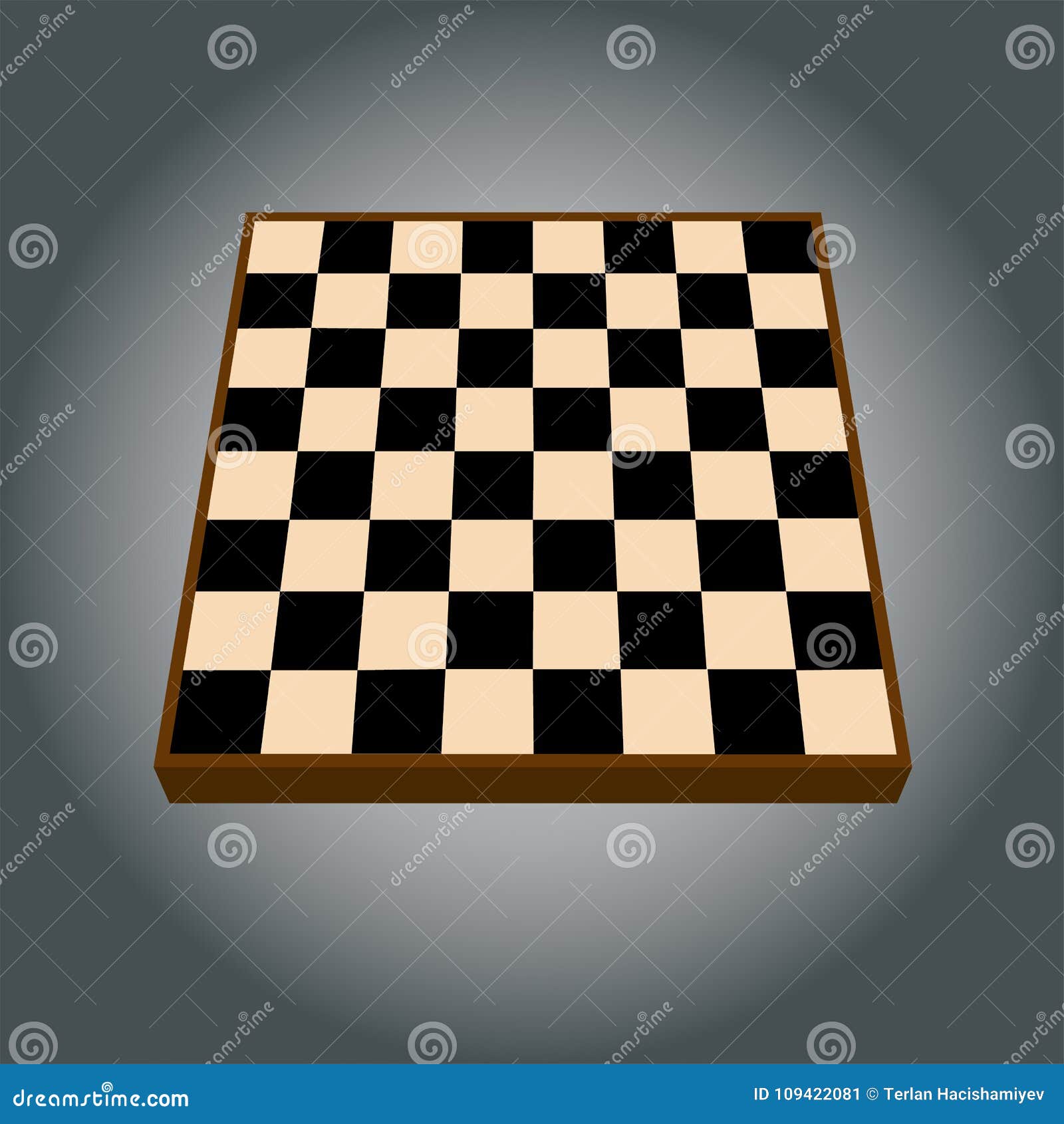 Empty Chess Board. Vector Illustration. Isolated on a Background Stock ...