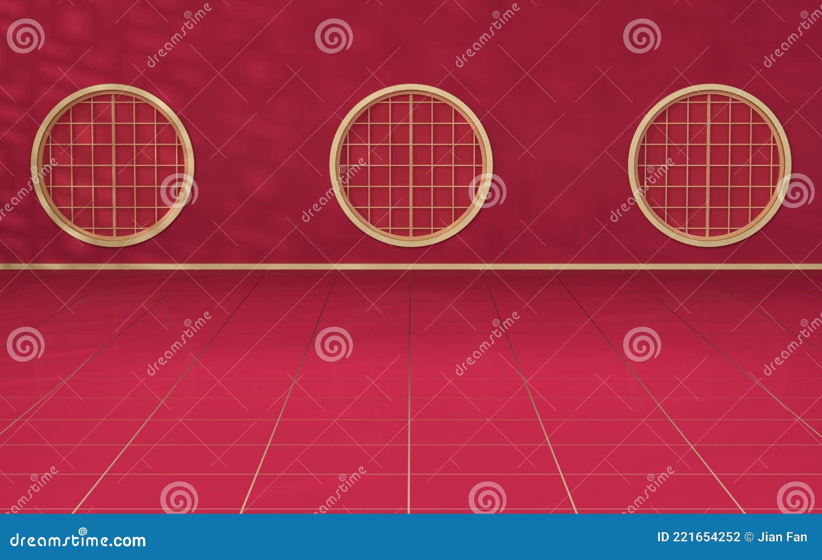 Empty Red Big Chinese Good Luck Bag Vector Illustration | CartoonDealer ...