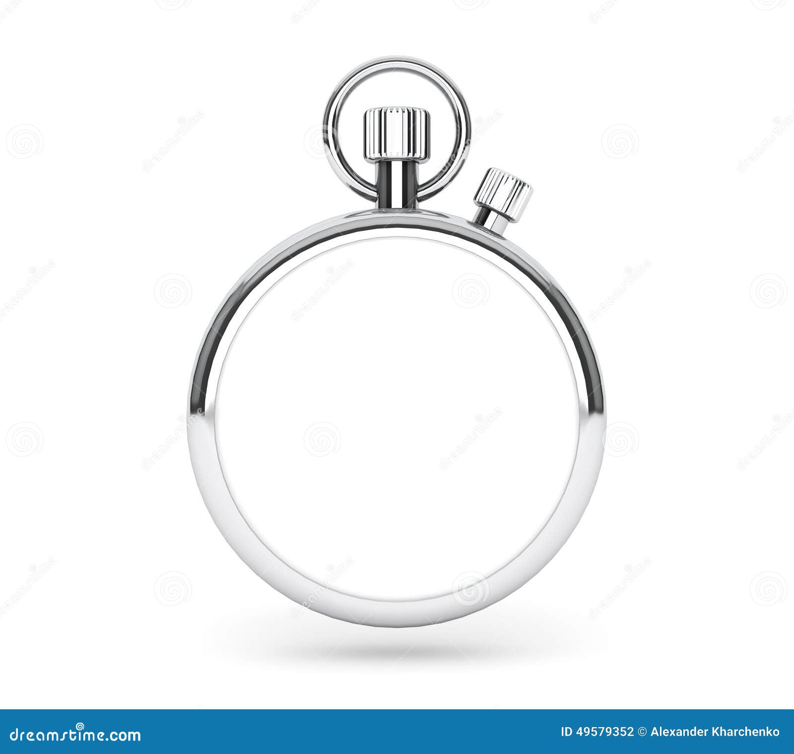 Empty Chrome Stopwatch stock illustration. Illustration of equipment ...