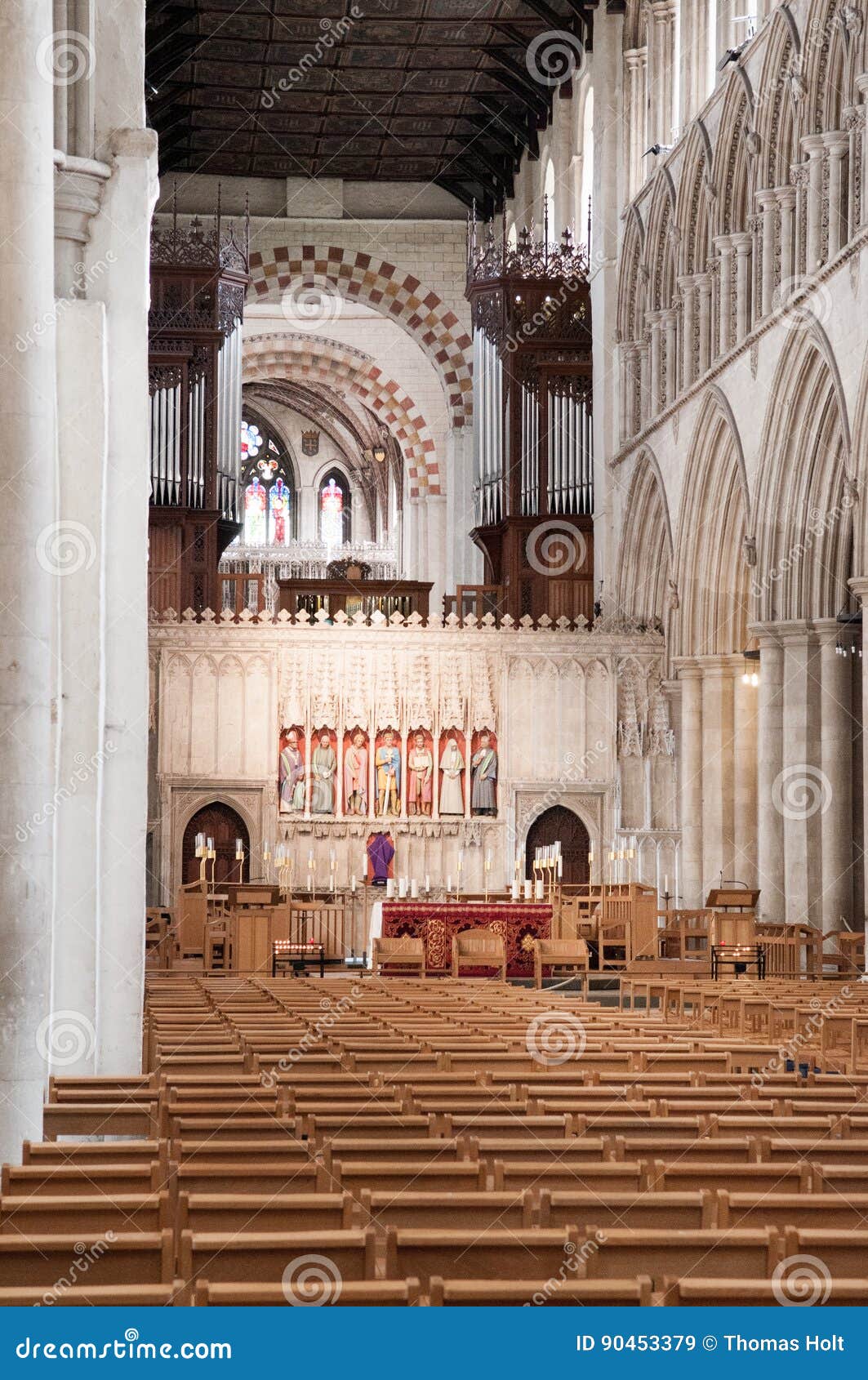Interior of a Large Cathedral Editorial Stock Image - Image of ...