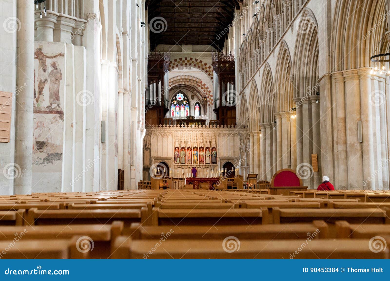Interior of a Large Cathedral Editorial Stock Image - Image of service ...