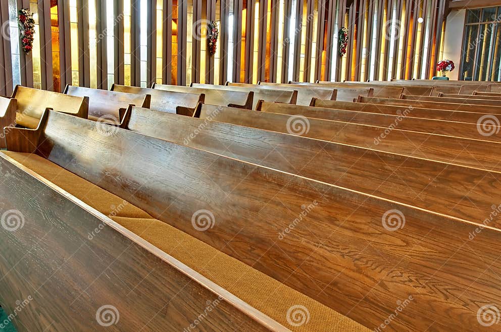 Empty Church Pews stock photo. Image of streaming, empty - 17513246
