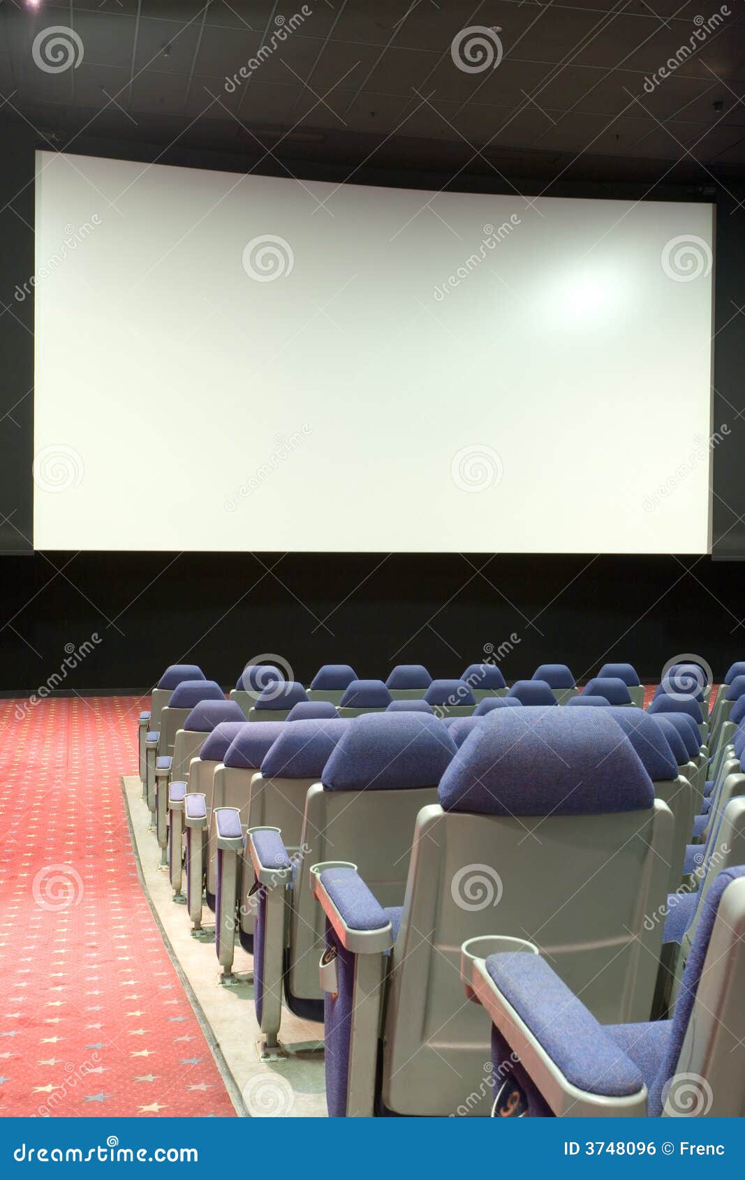 Empty cinema auditorium stock photo. Image of screen, movie - 3748096