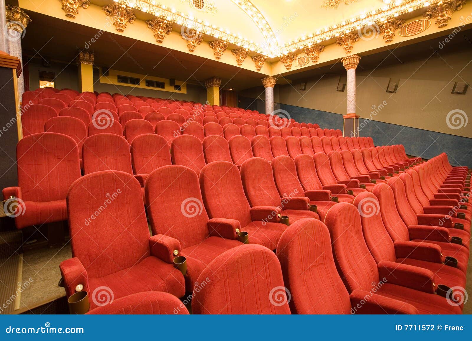 Empty cinema auditorium stock photo. Image of public, audience - 7711572