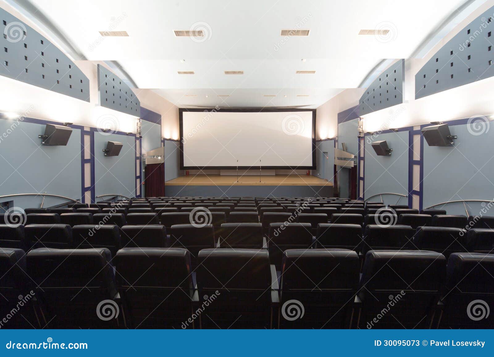 Empty cinema hall stock image. Image of black, entertainment - 30095073