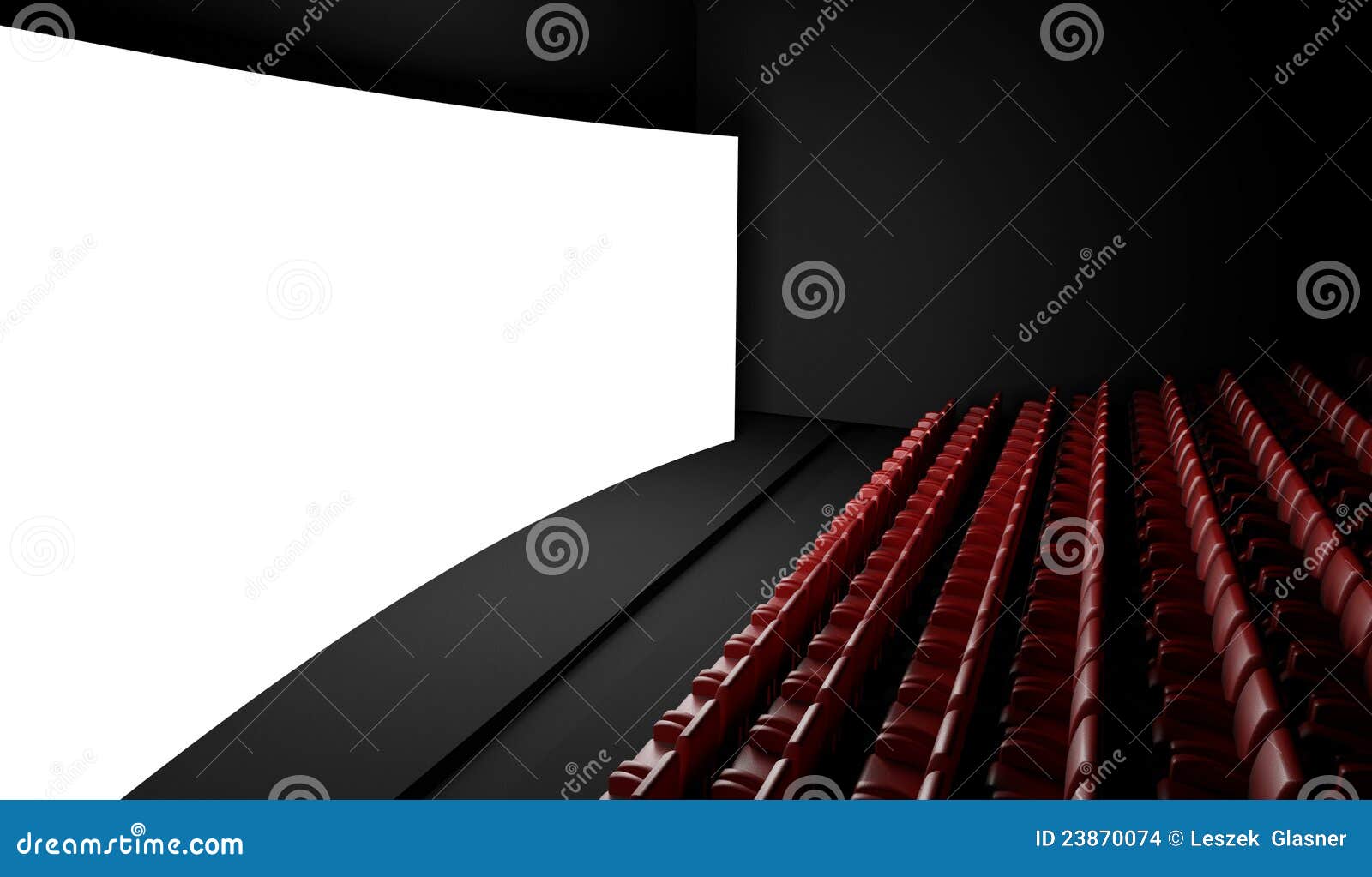 Empty Cinema Hall With Auditorium Reserved Seats Royalty-Free Stock ...