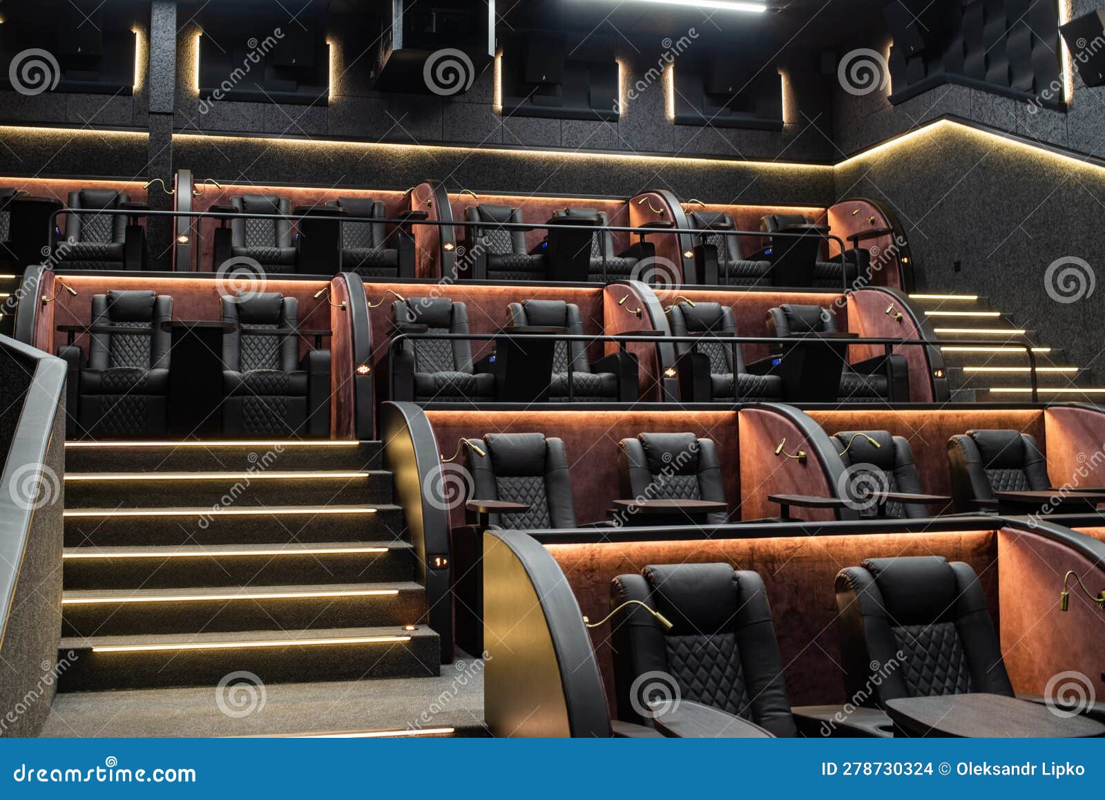 Empty Cinema Screen. the Cinema House. Inside. Mock Up Stock Photo ...