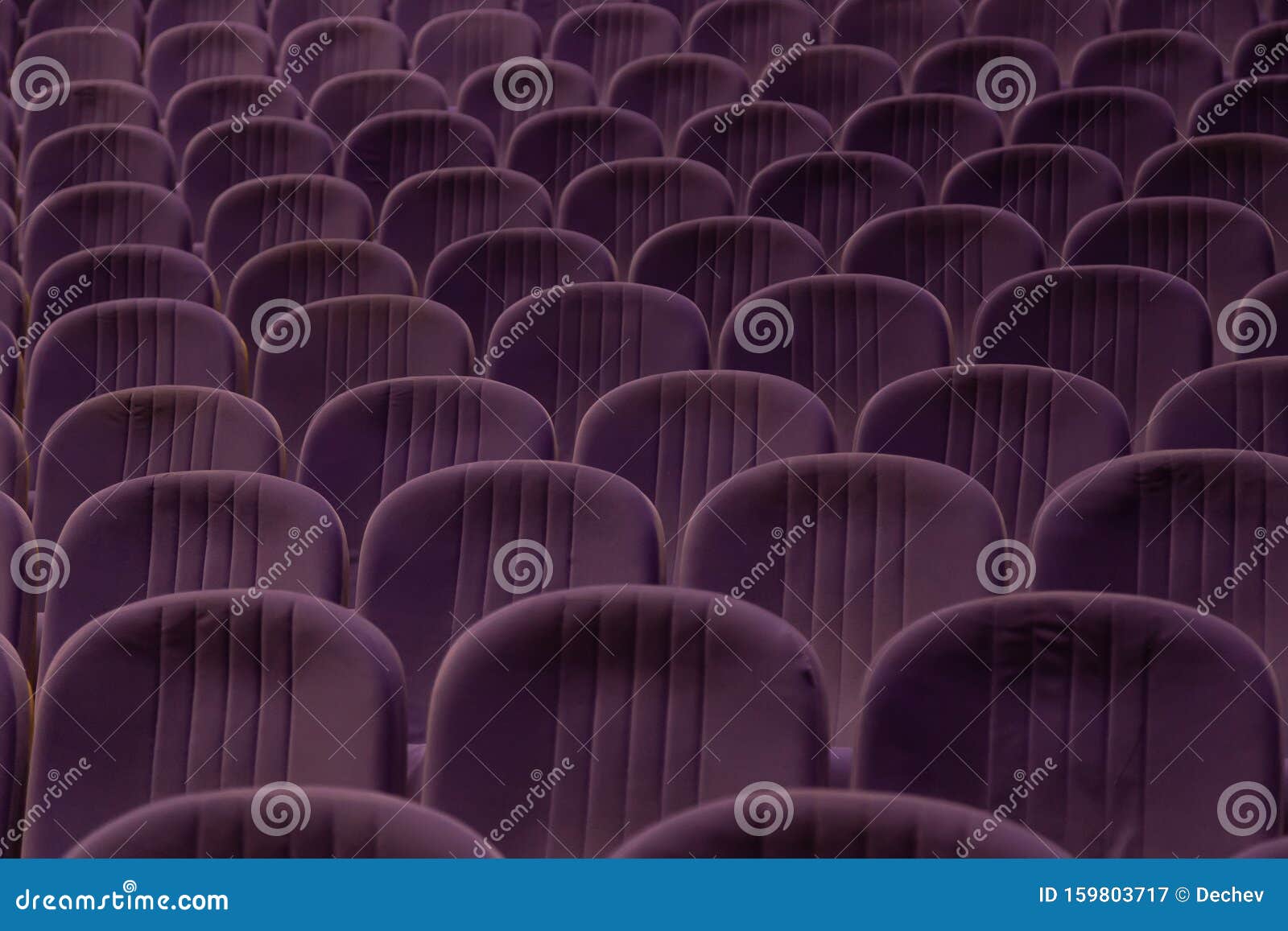 Empty Cinema or Theater Seats, Front View Stock Image - Image of ...