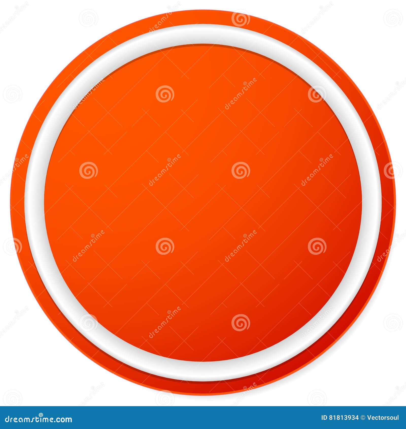 Empty Circle Button, Badge Background Isolated on White. Stock Vector ...