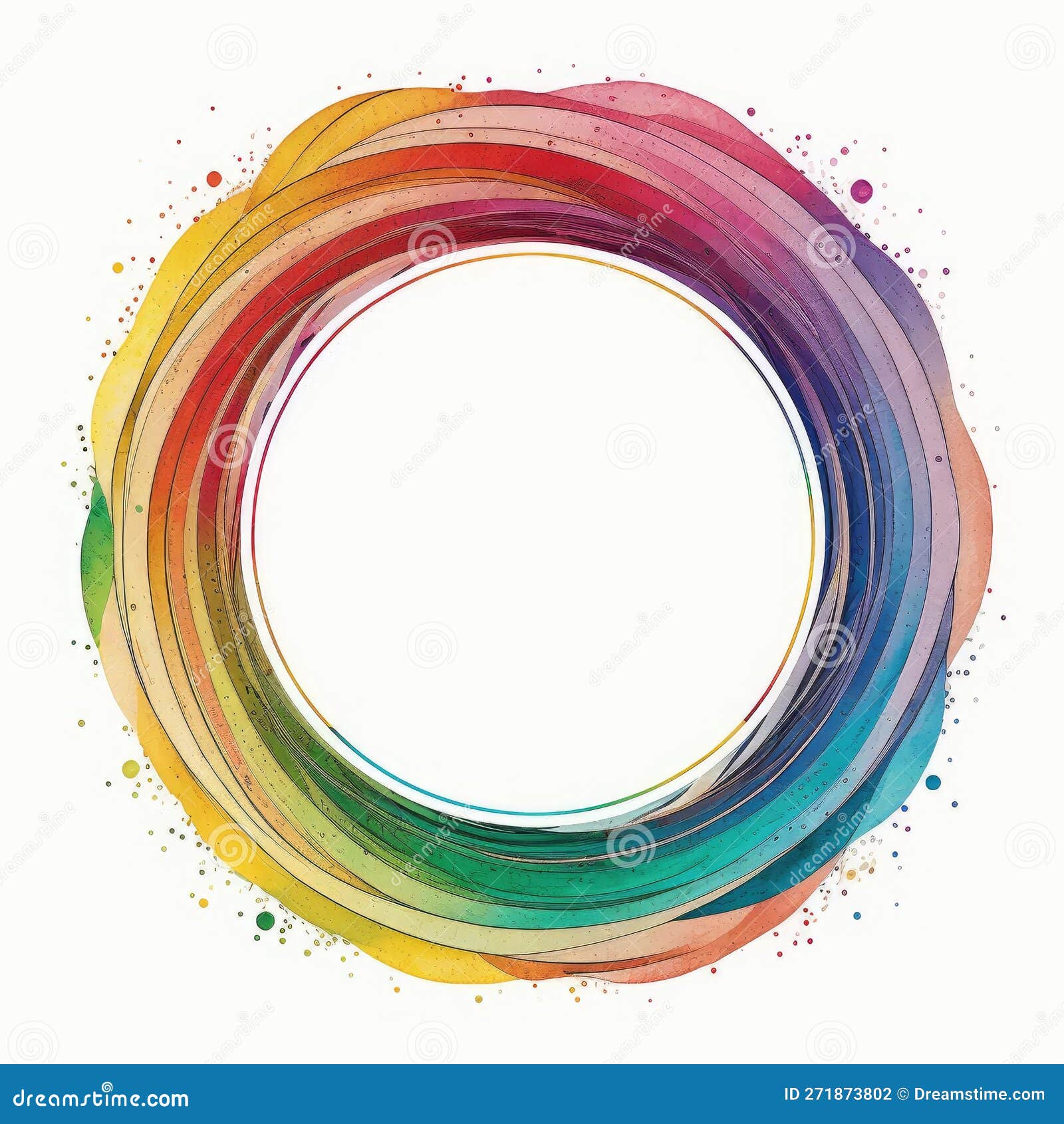 Empty Circle Frame on White Background. Stock Illustration ...