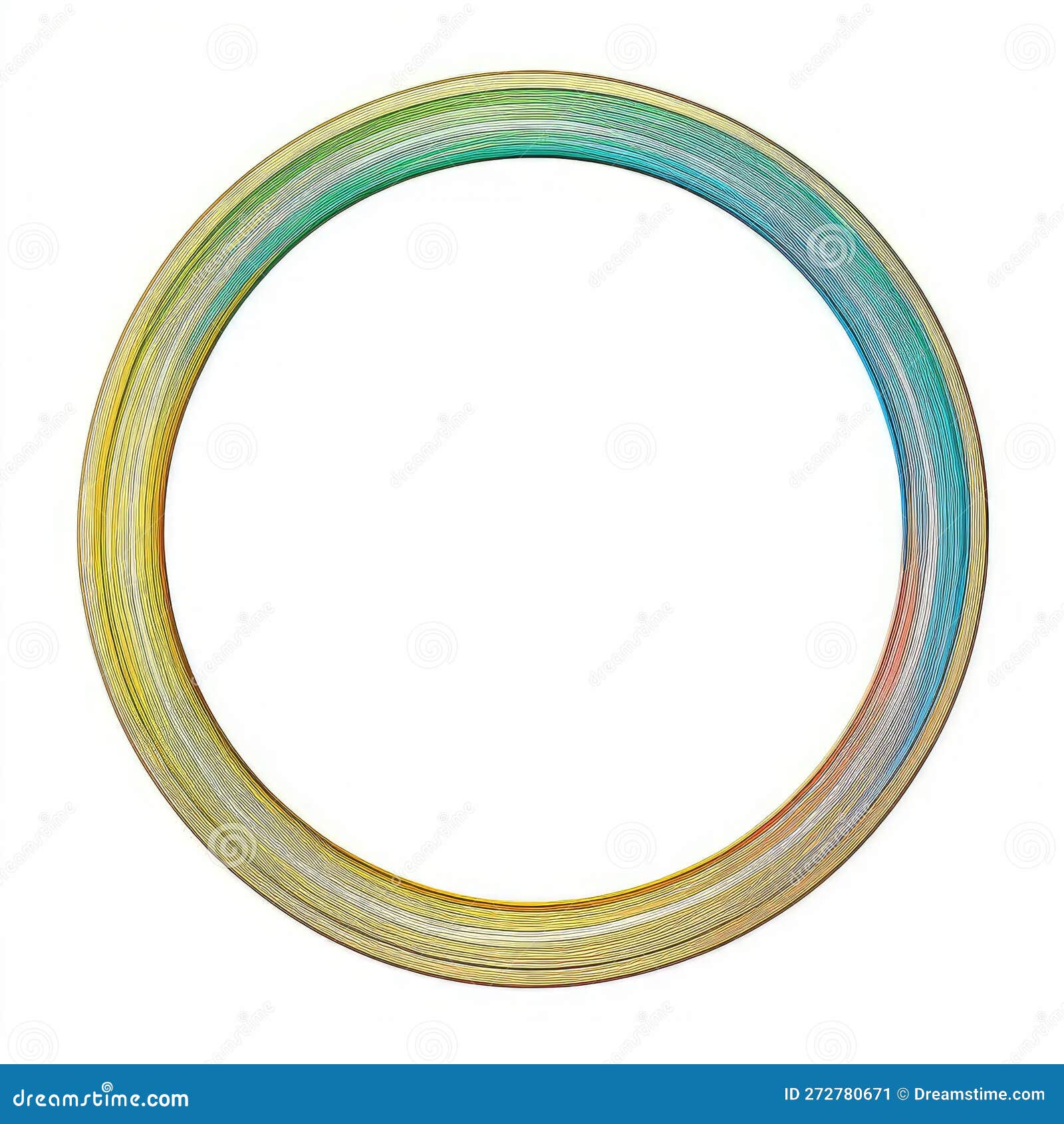 Empty Circle Frame on White Background. Stock Illustration ...
