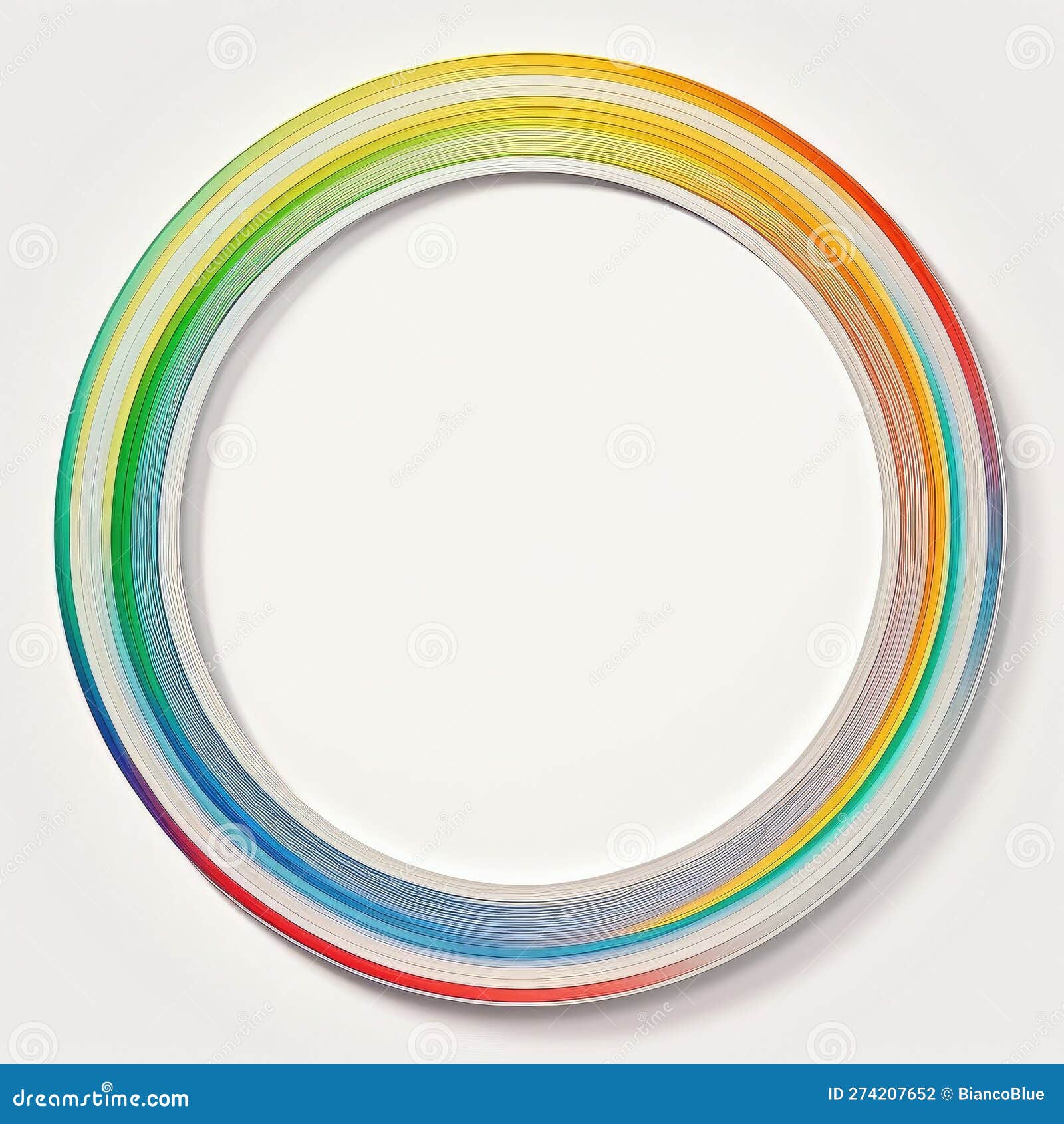 Empty Circle Frame on White Background. Stock Illustration ...