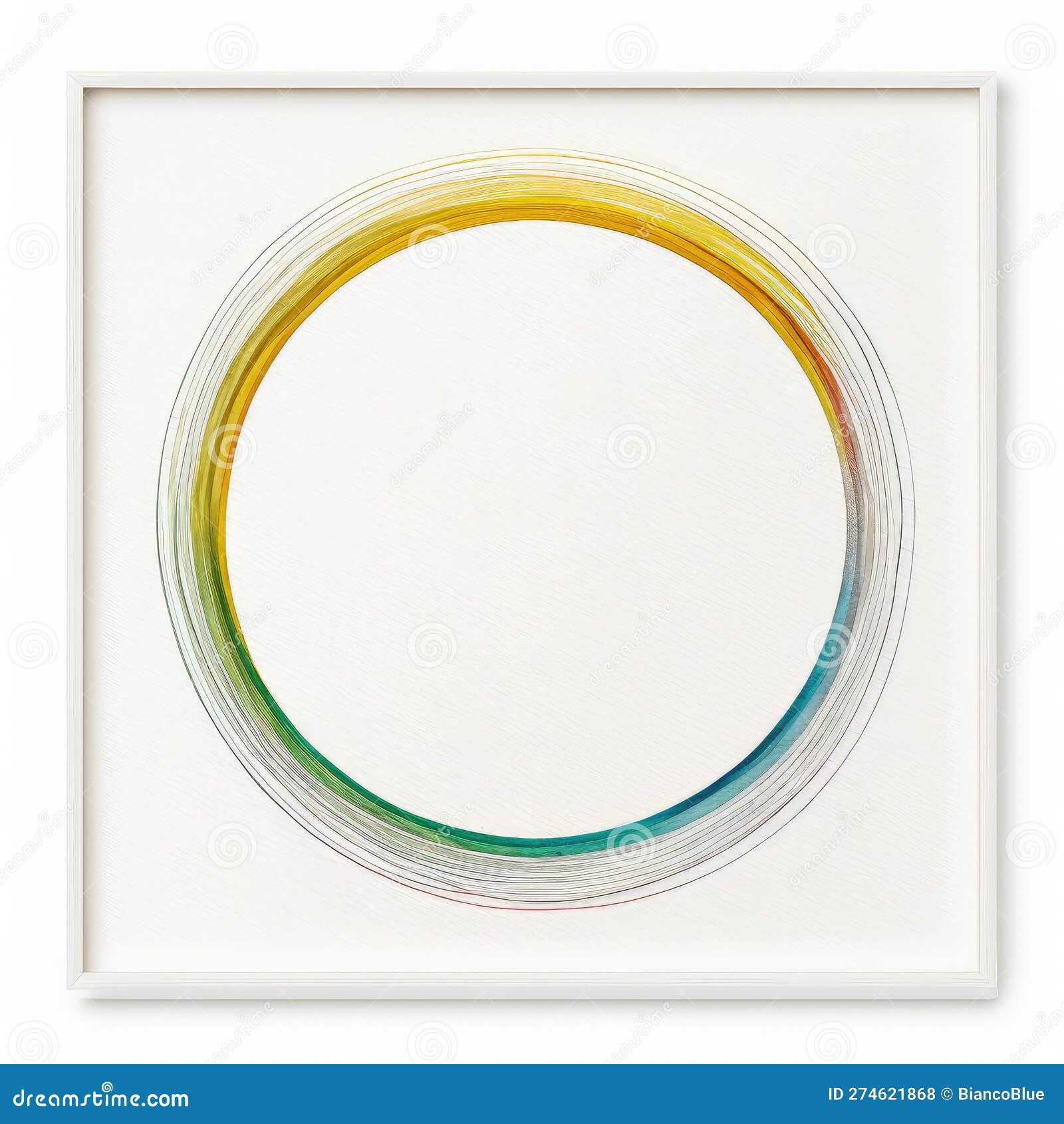 Empty Circle Frame on White Background. Stock Illustration ...