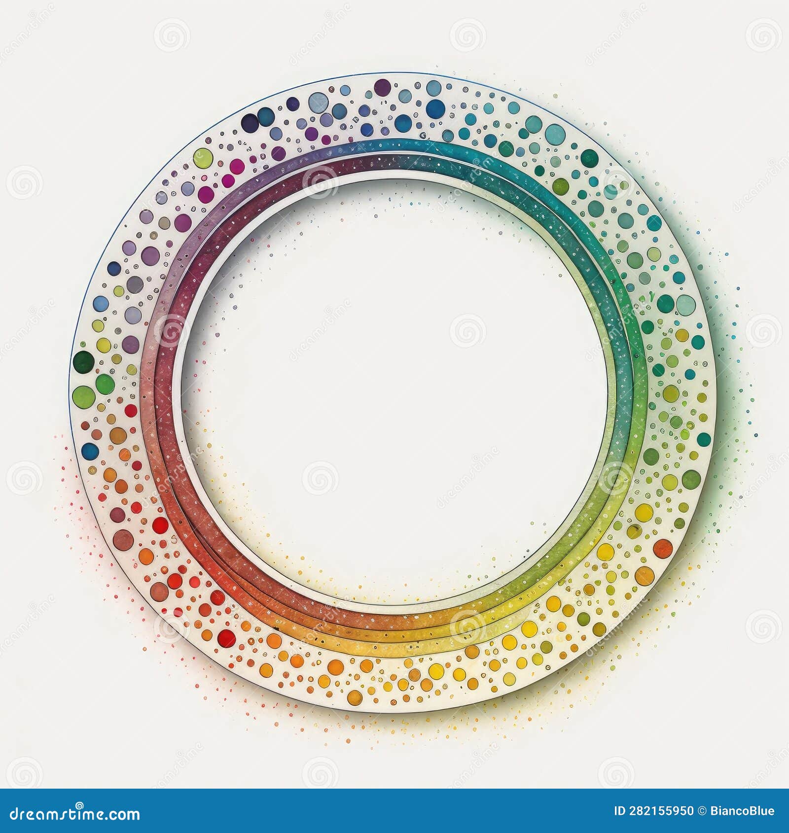 Empty Circle Frame on White Background. Stock Illustration ...