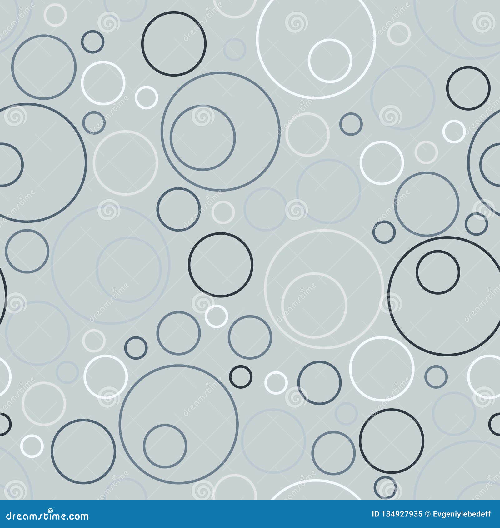 Empty Circles of Different Sizes. Concentric Circles. Seamless ...