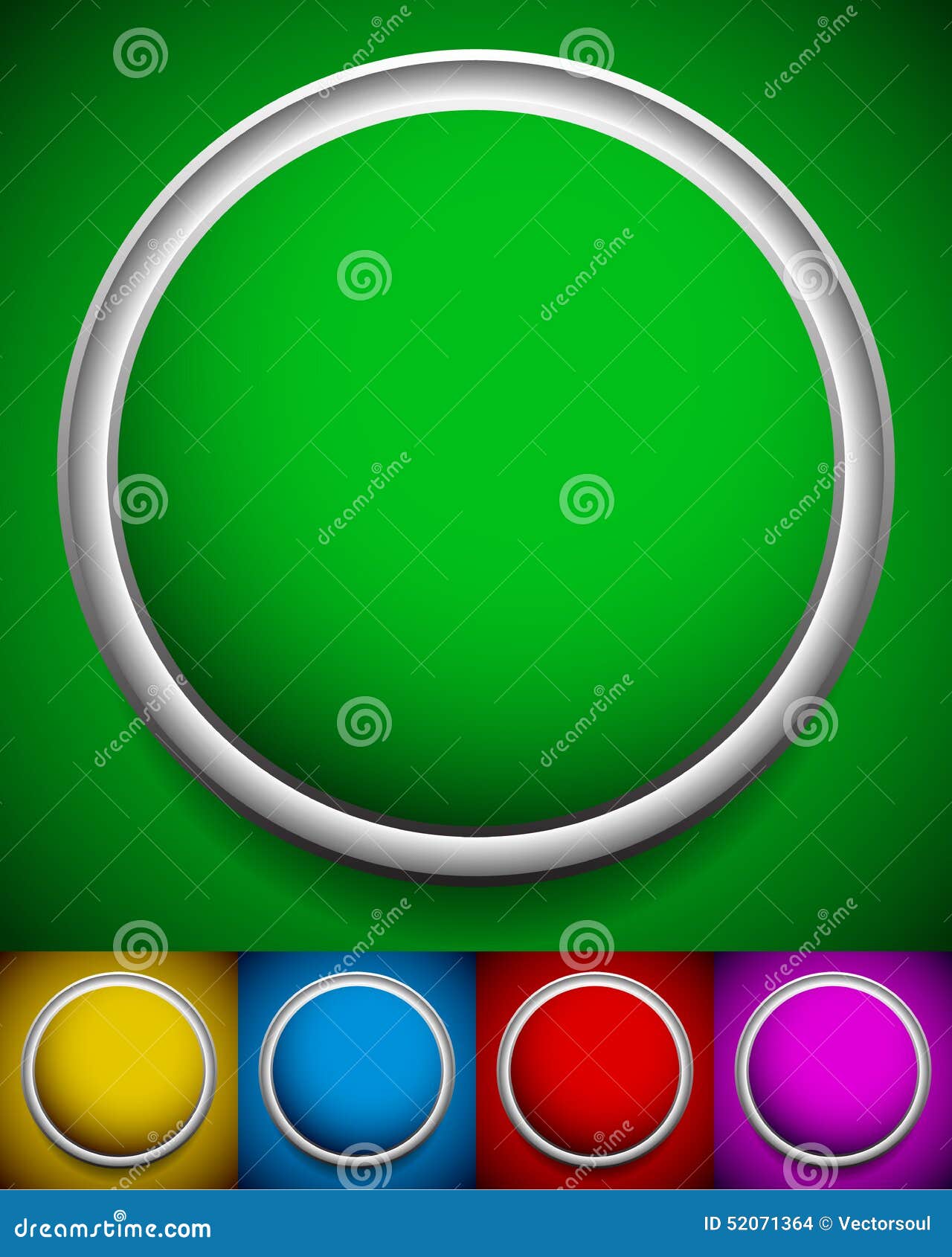 Empty Circles in Various Colors: Green, Yellow, Blue, Red and Pu Stock ...
