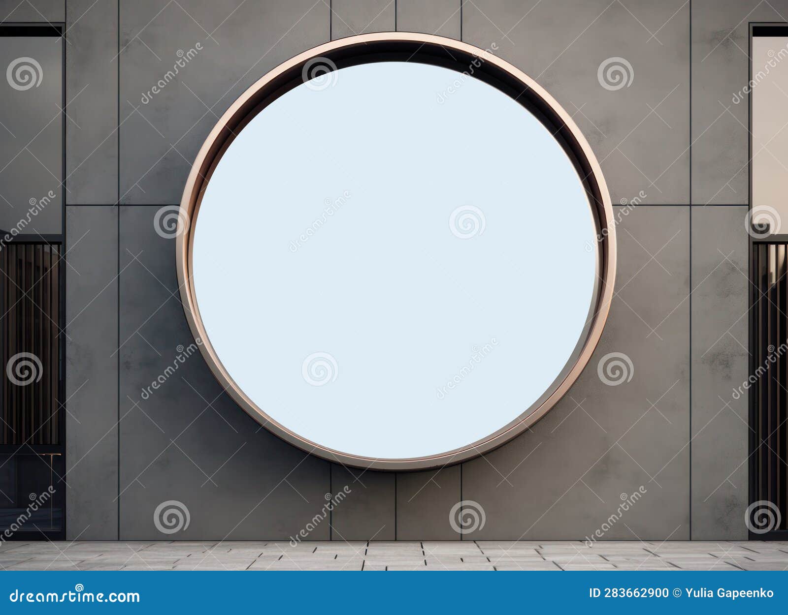 Empty Circular Frame Mockup. Illustration AI Generative Stock ...