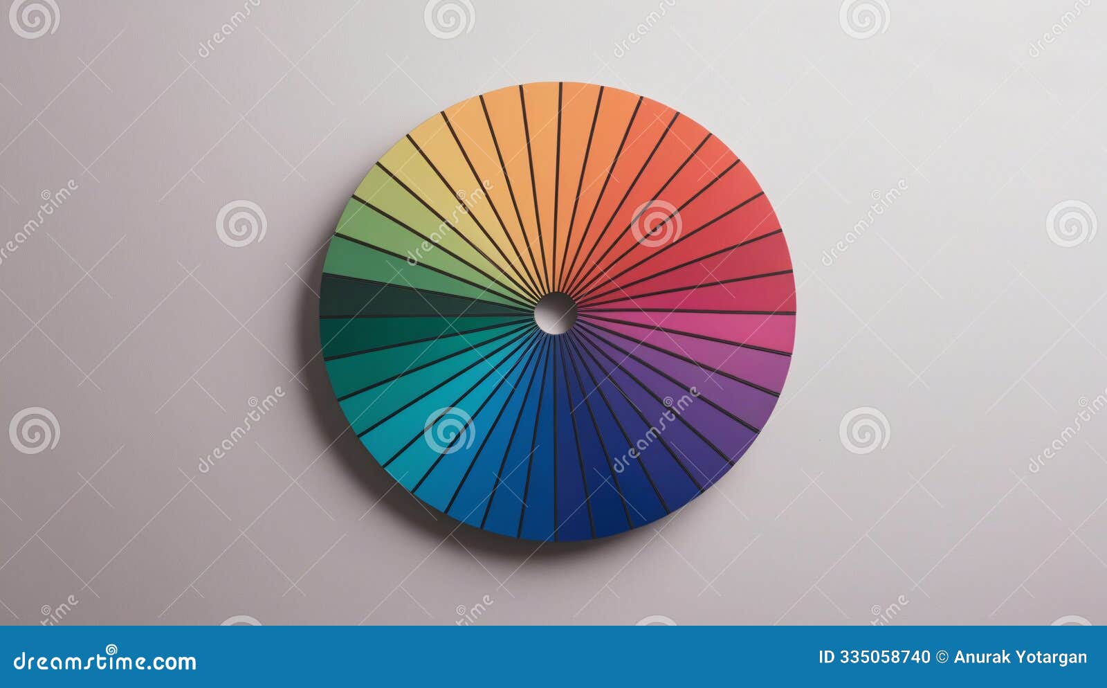 Empty Circular Space - Spectrum Circle on White Background with Copy ...