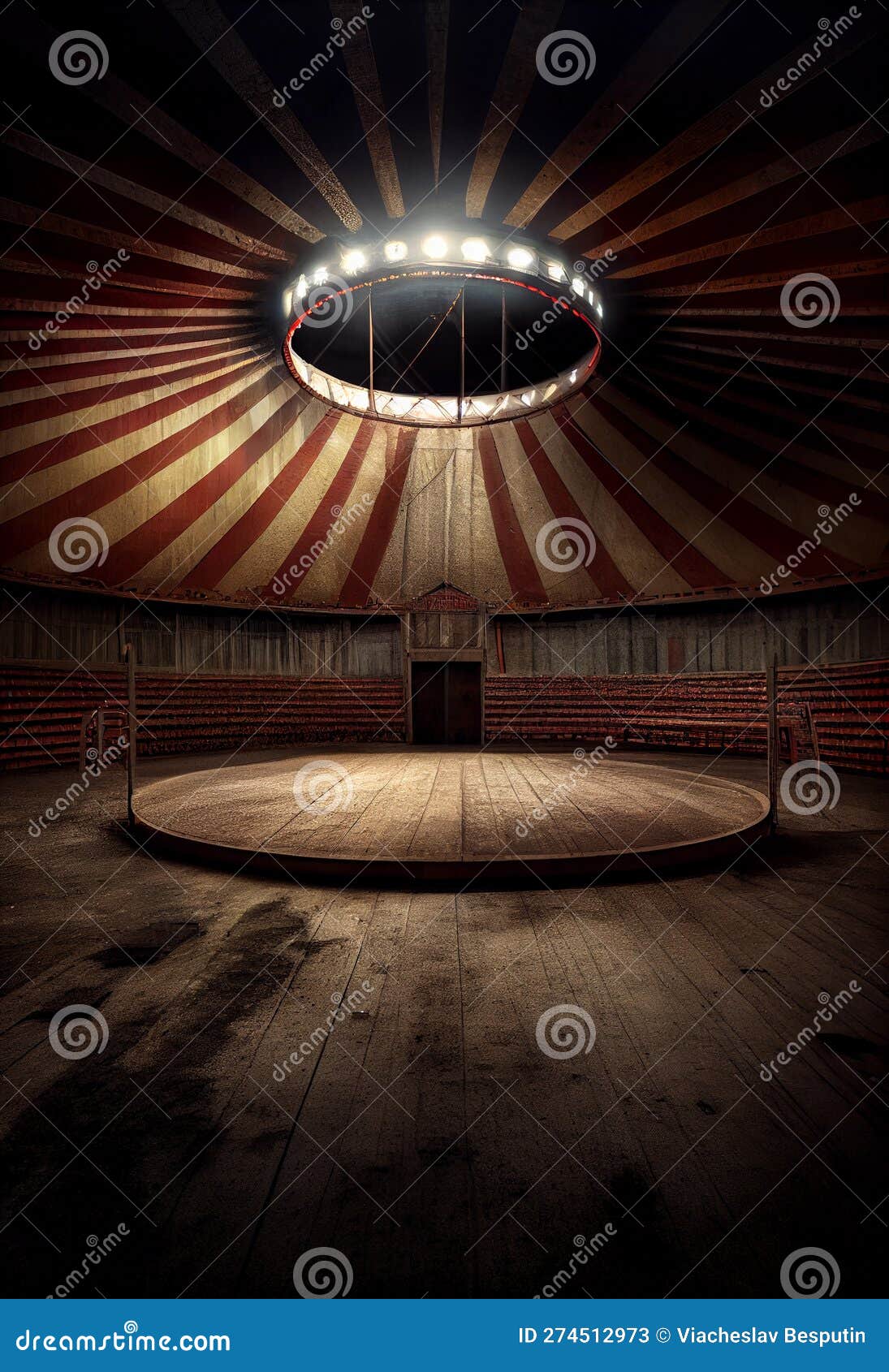 Empty Circus Arena. Circus Performance Venue Stock Illustration - Illustration of circus, view ...