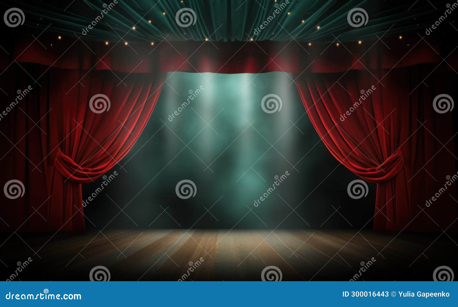 An Empty Circus Stage with Red Curtains Stock Image - Image of ...