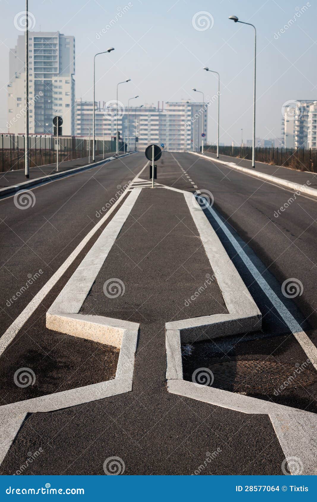 Empty city street stock photo. Image of modern, constructions - 28577064