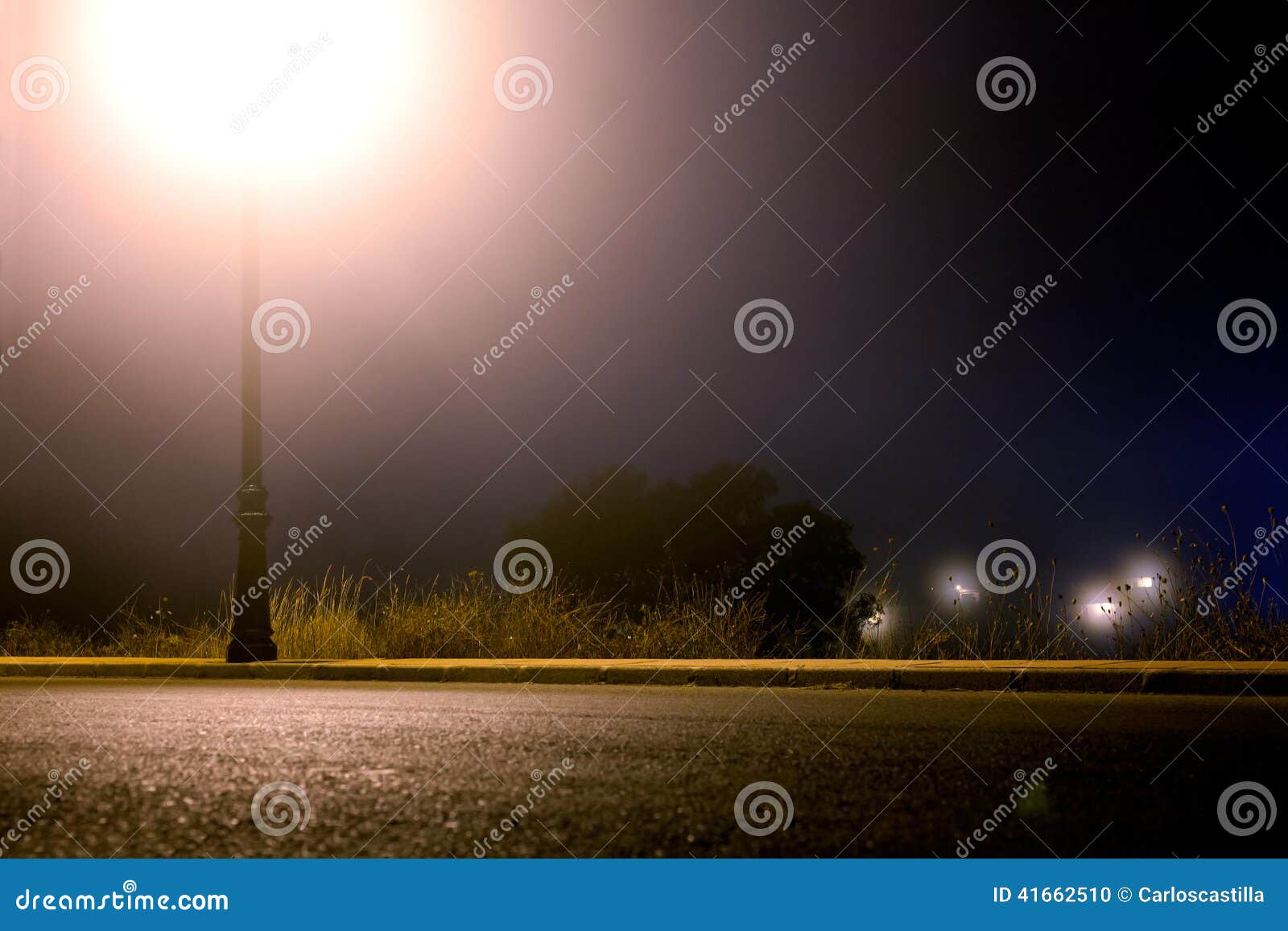 Empty city street at night stock photo. Image of empty - 41662510