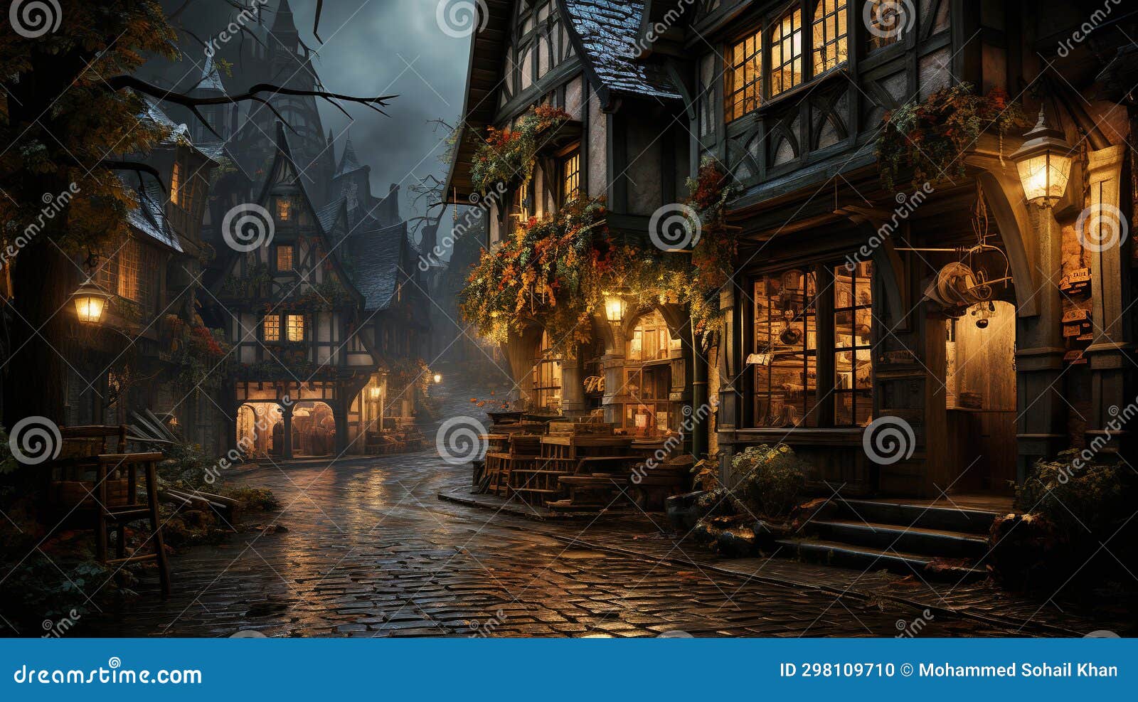 Empty City Streets Frozen in Time Background Stock Illustration ...