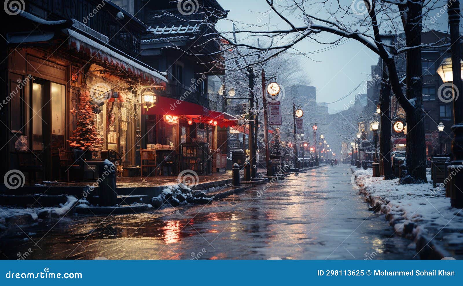 Empty City Streets Frozen in Time Background Stock Illustration ...