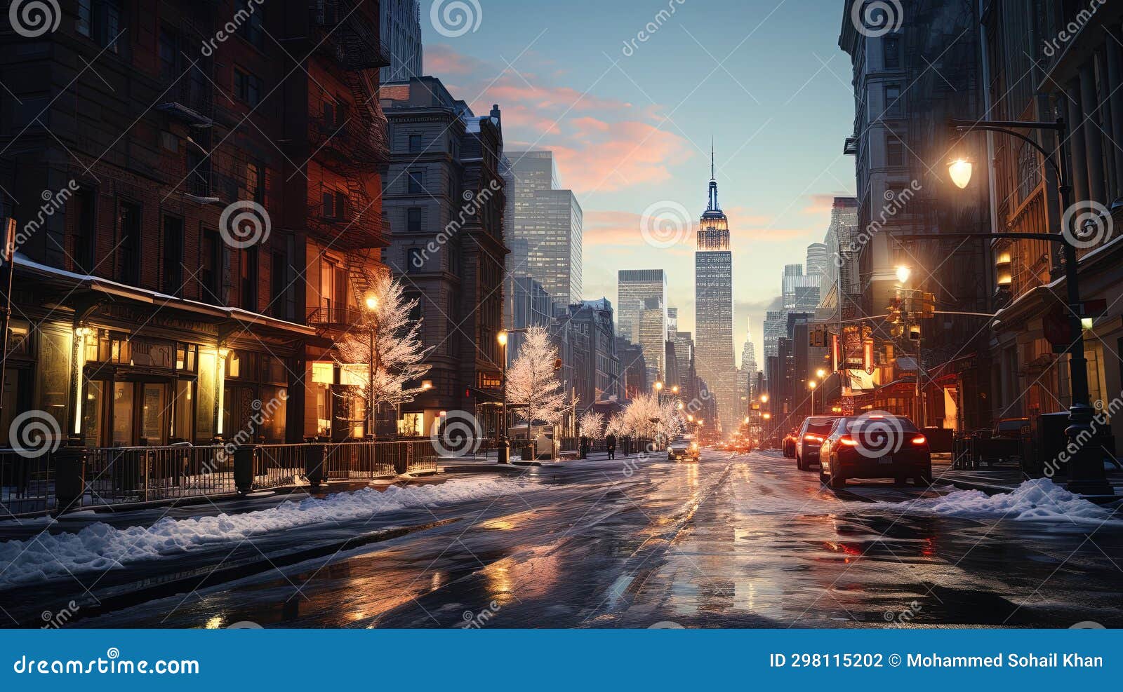 Empty City Streets Frozen in Time Background Stock Illustration ...