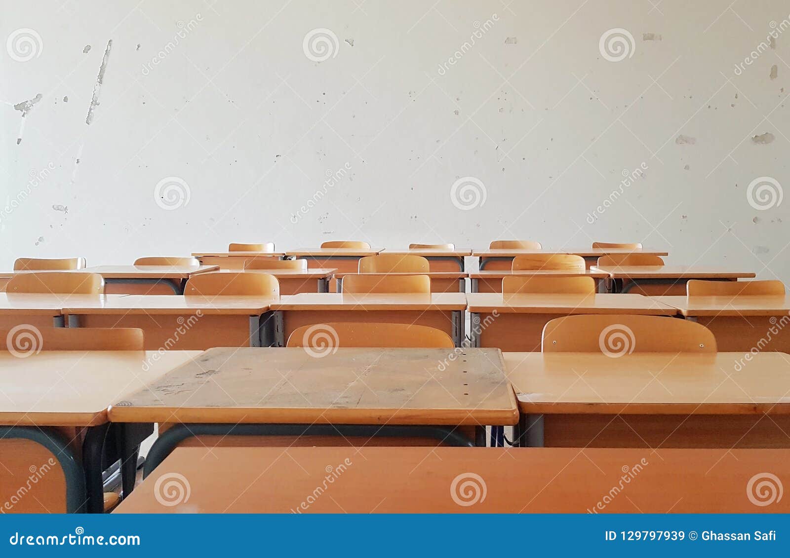 Empty Class stock image. Image of institute, vintage - 129797939