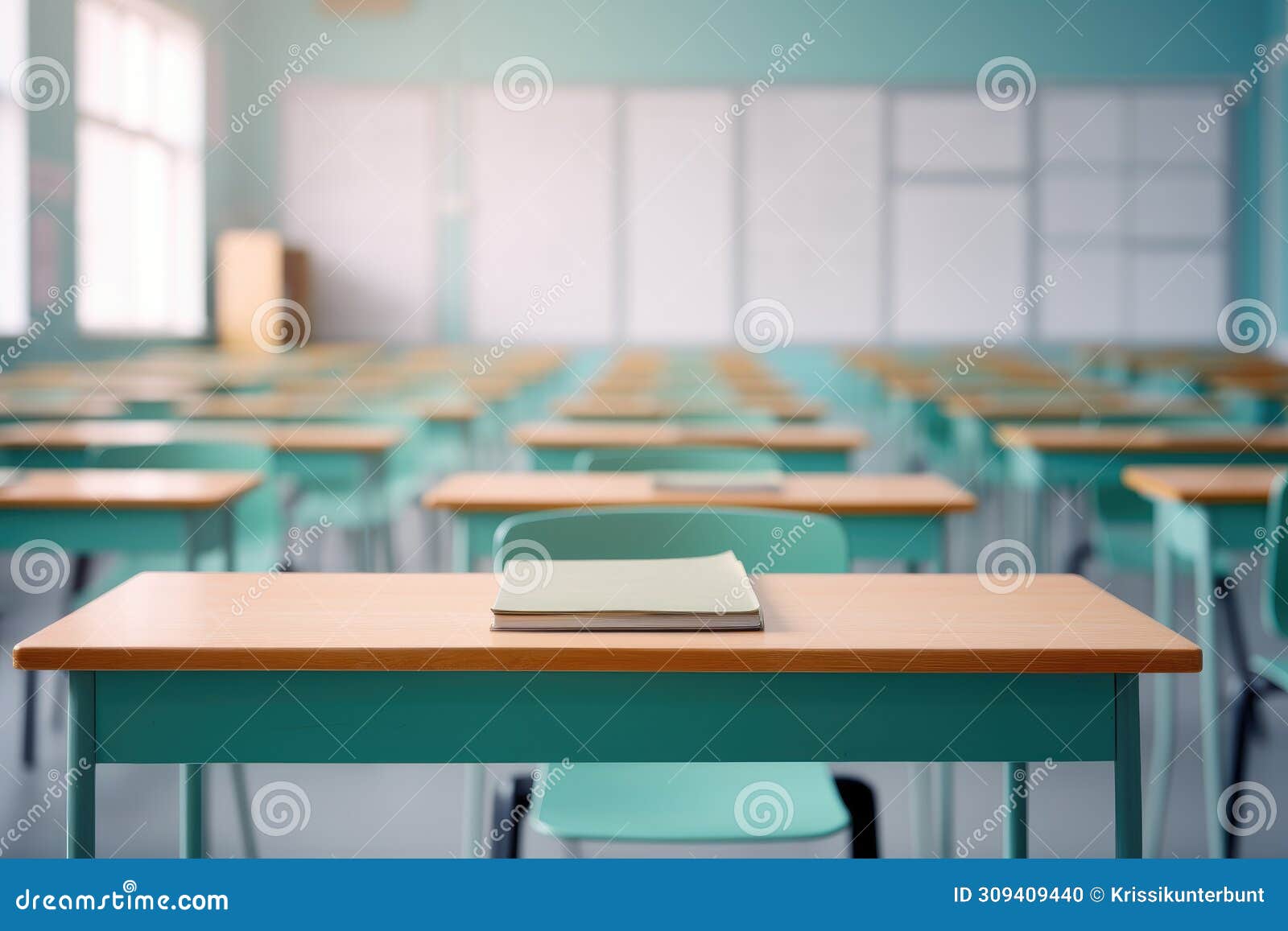Empty Class Room in School AI Generated Stock Photo - Image of hall ...