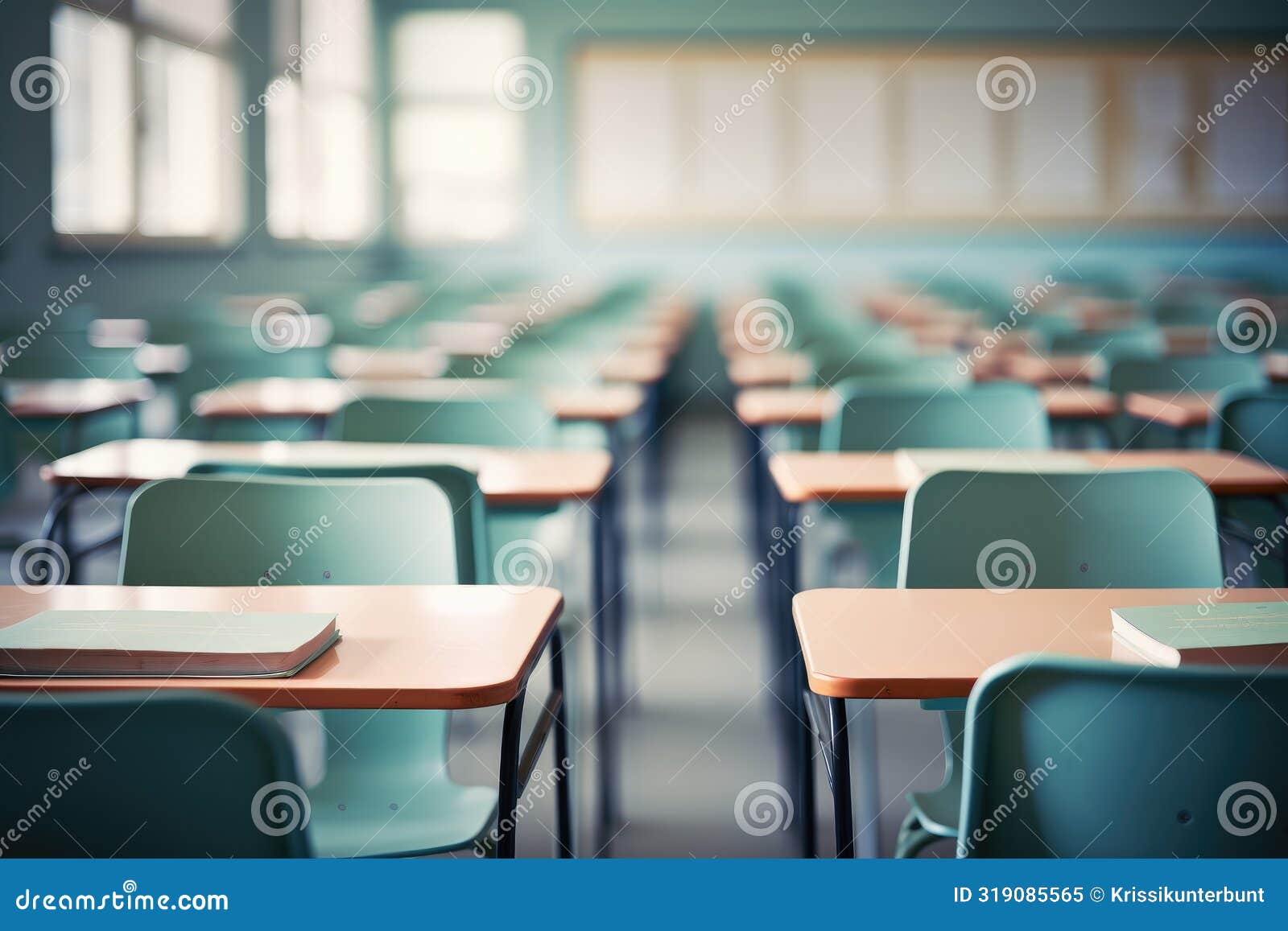 Empty Class Room in School AI Generated Stock Image - Image of ...