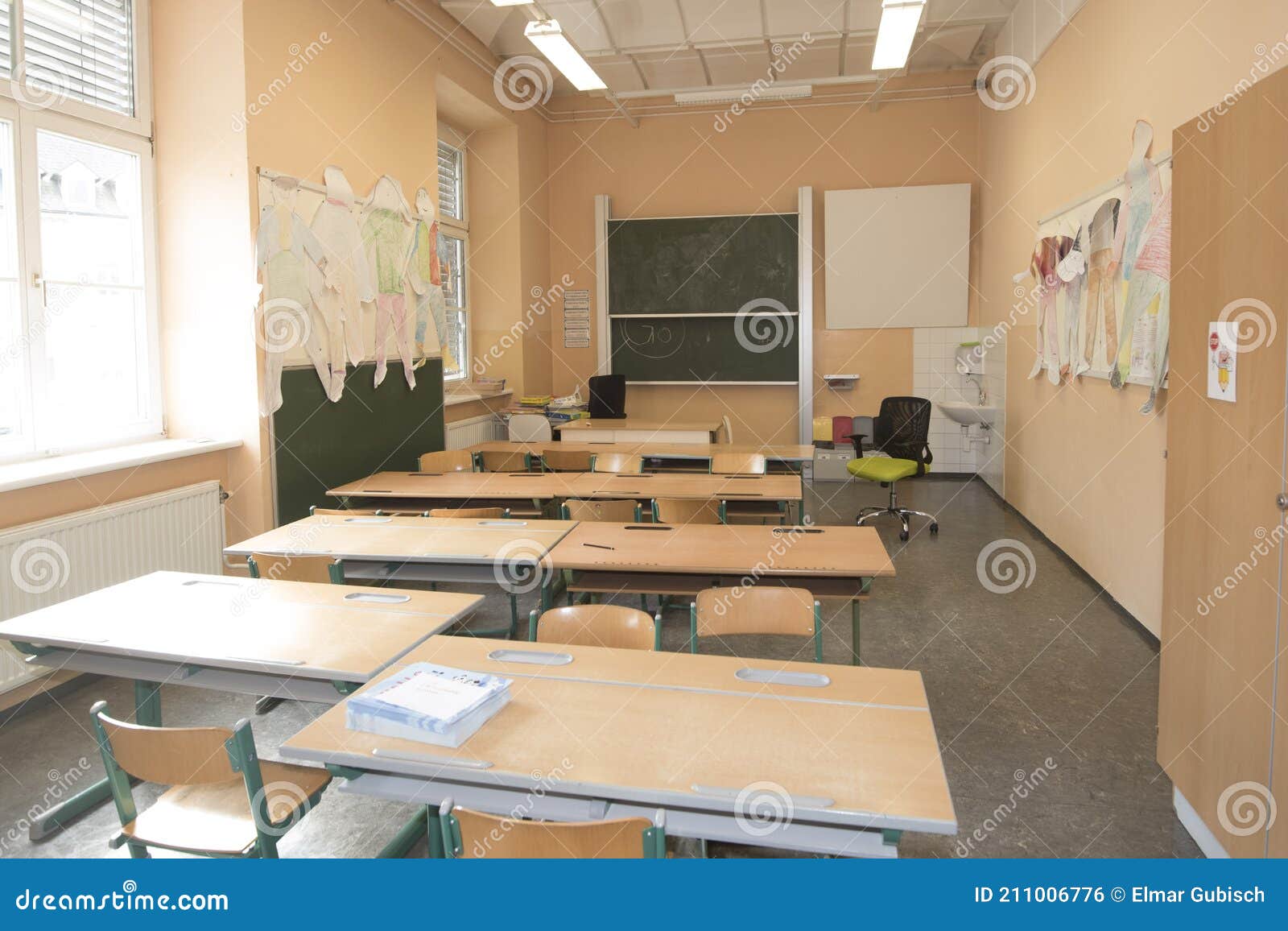 Empty Class Room in a School during Vacation Stock Photo - Image of ...