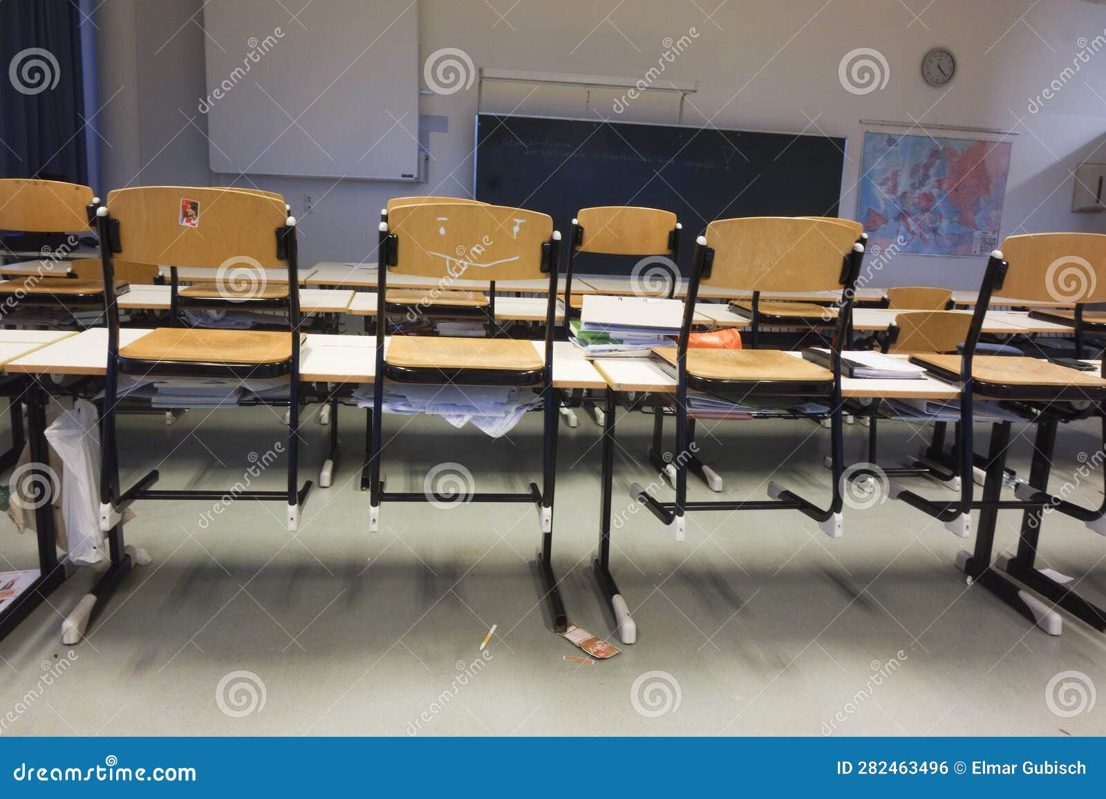 Empty Class Room in a School during Vacation Stock Photo - Image of ...