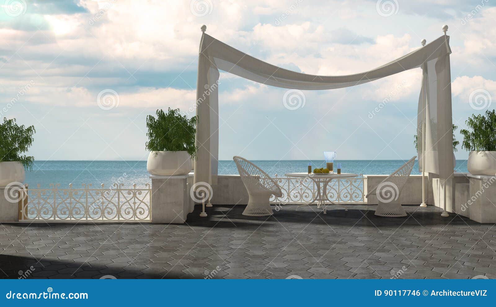 Classic Canopy Awning, Striped Sunblind, Design Element For Cafe, Shop ...