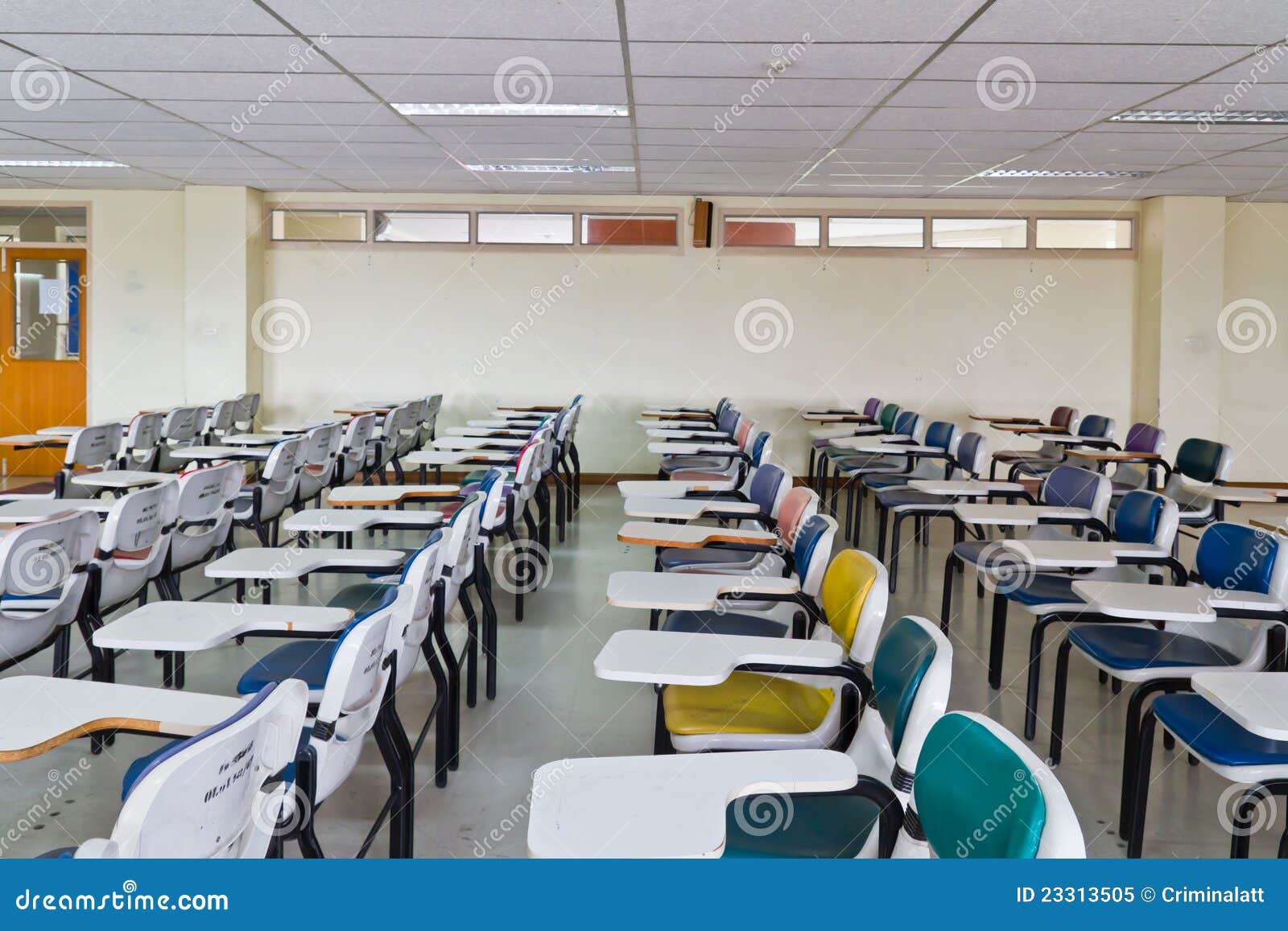 Empty classroom stock image. Image of modern, class, armchair - 23313505