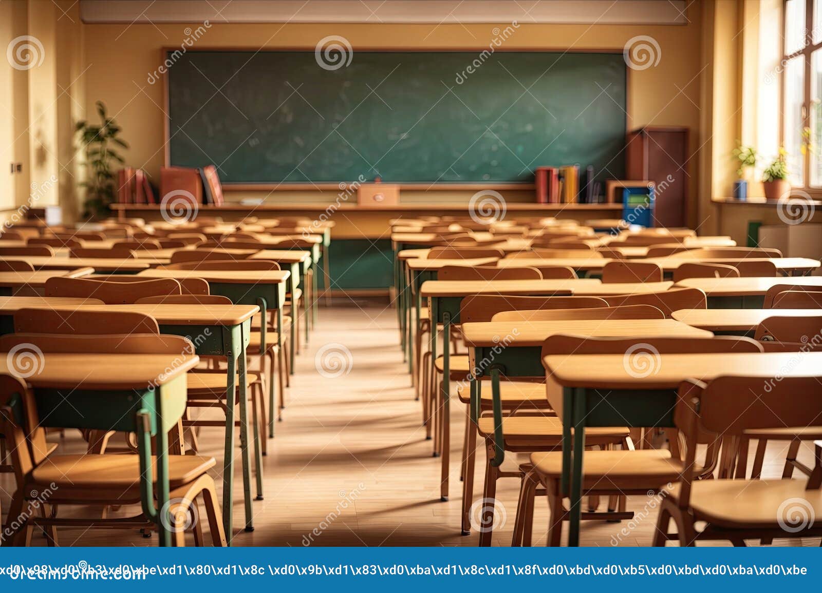 Empty Classroom Back To School Concept. Ai Generative Stock ...