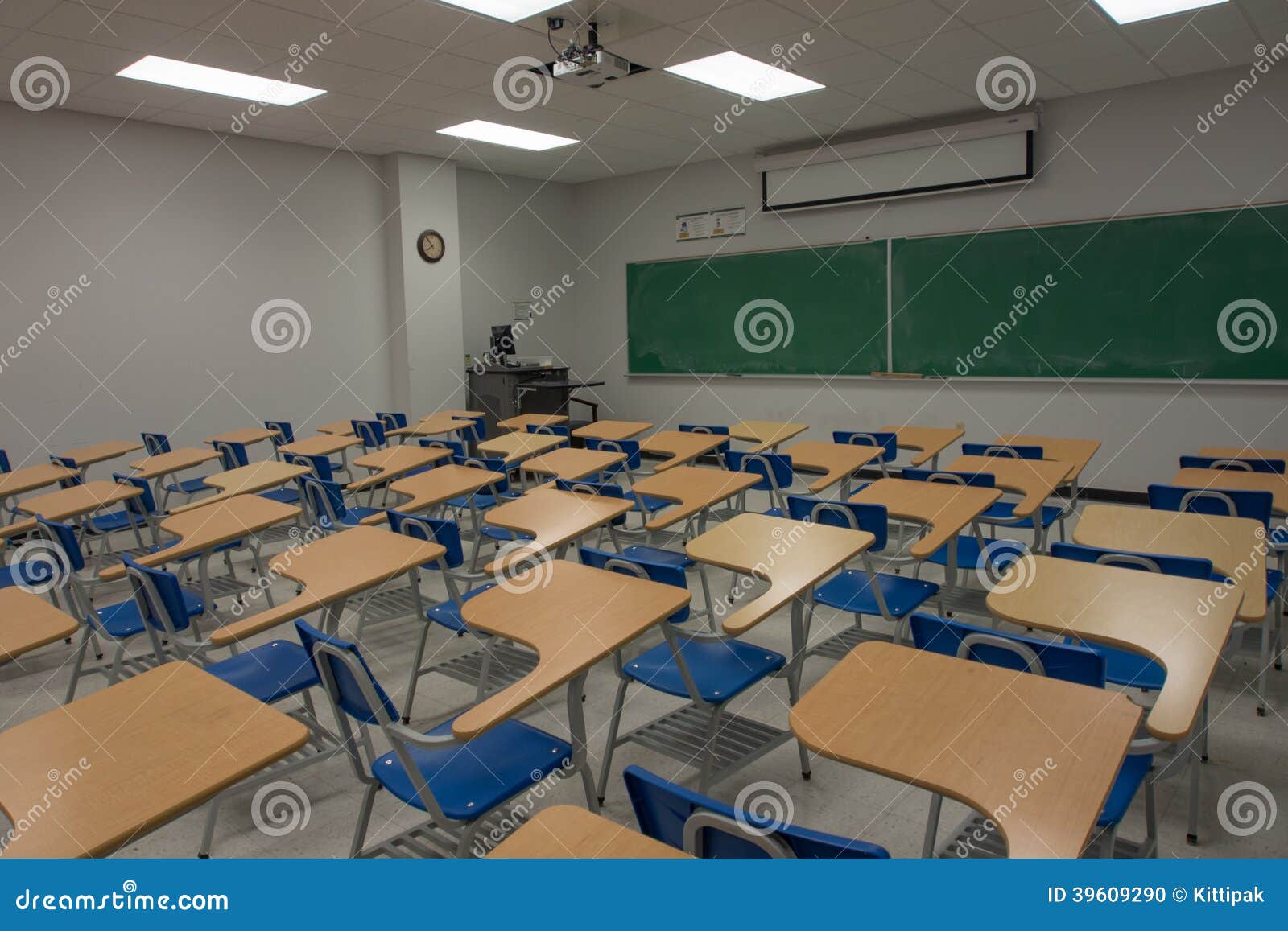 Empty Classroom stock photo. Image of caucasian, architecture - 39609290