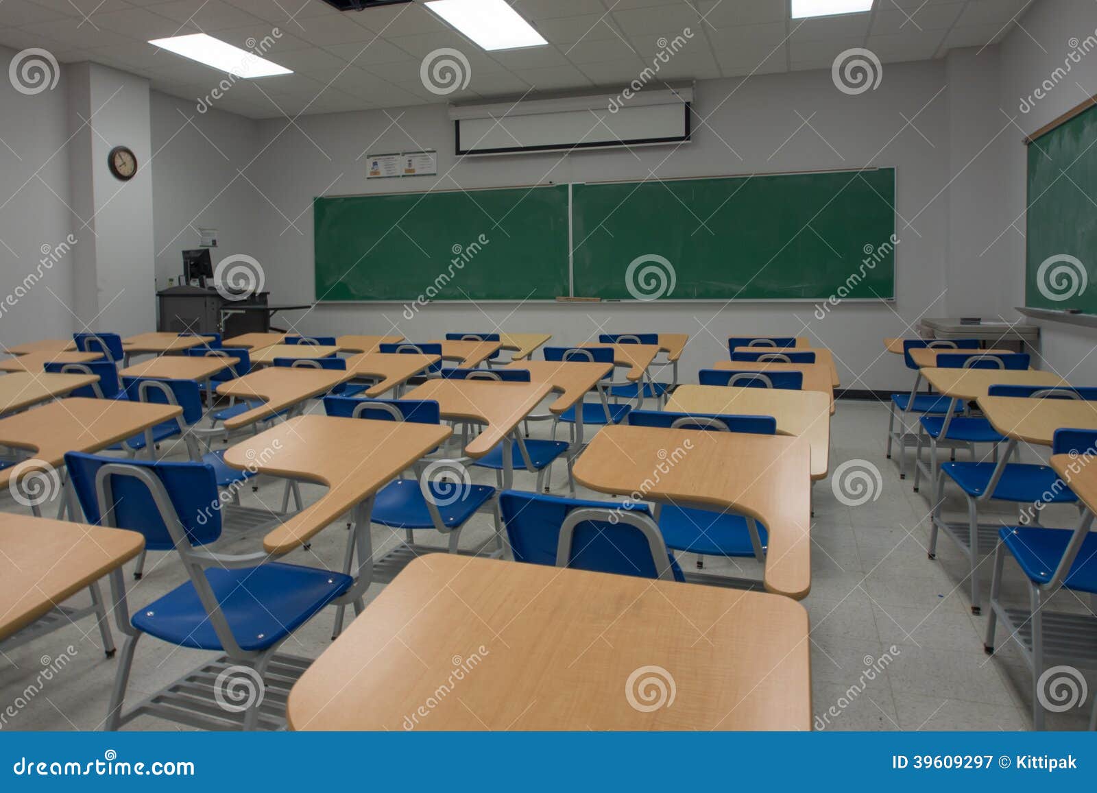 Empty Classroom stock image. Image of character, desk - 39609297