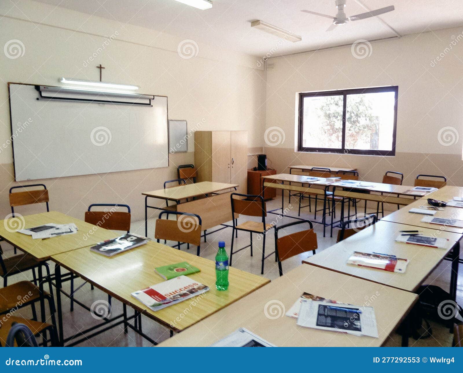 Empty Classroom in EC Malta during Lunch Break Stock Image - Image of ...