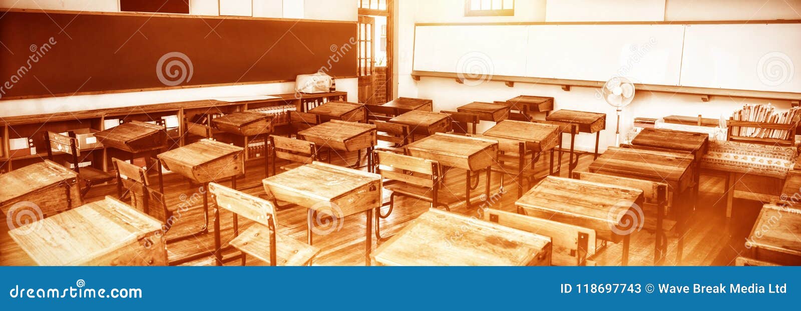Empty classroom stock image. Image of school, elementary - 118697743