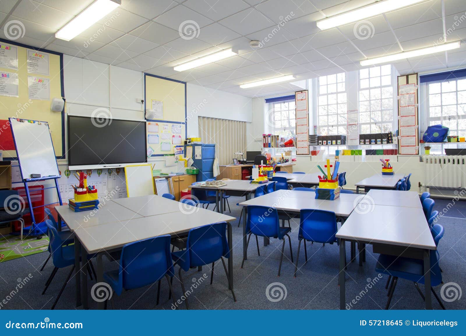 Empty Classroom Stock Photo - Image: 57218645