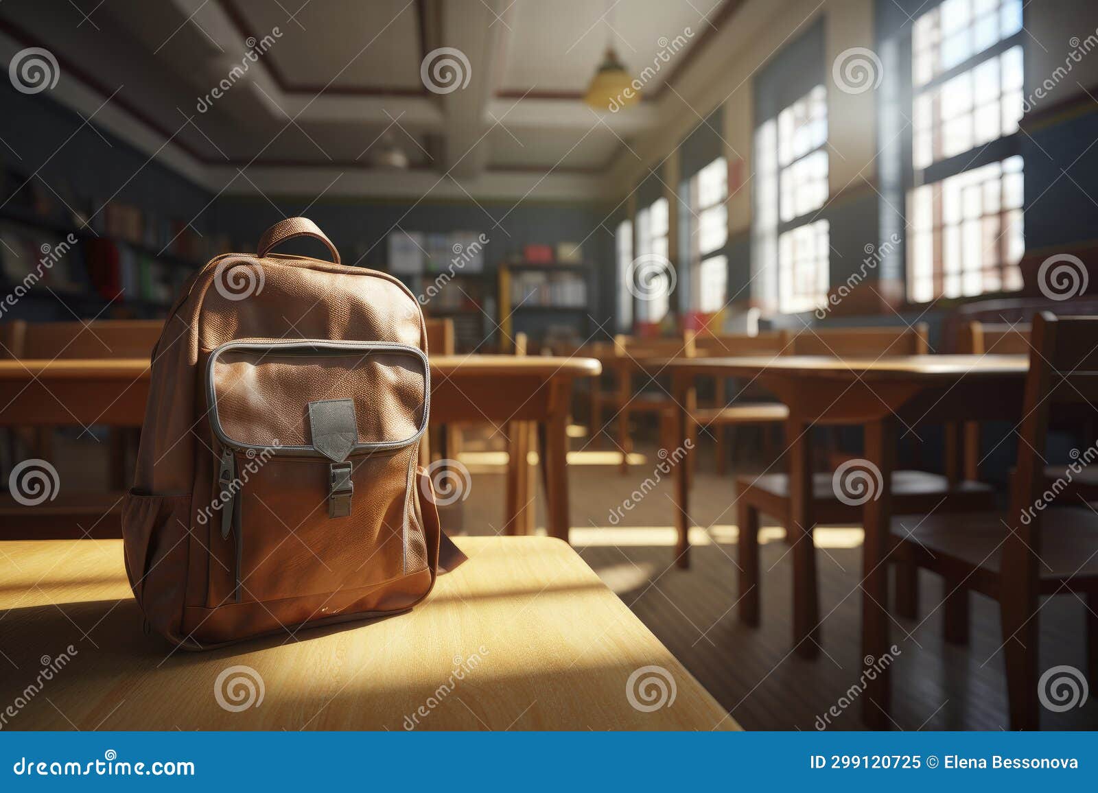 Empty Classroom in a Middle School Ready To Receive Students for the ...