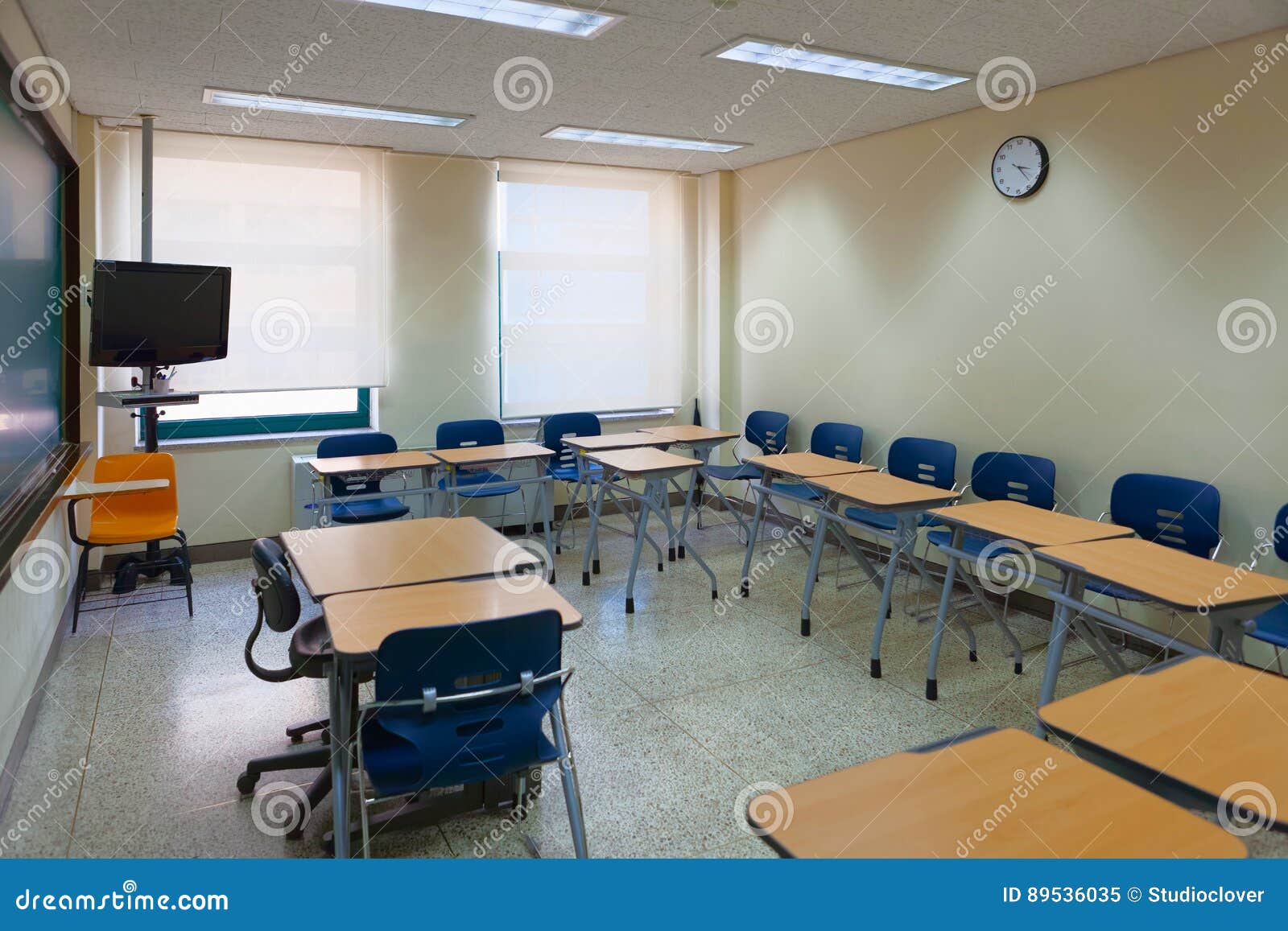 Empty Classroom in a Modern School Fully Equipped for High Standard ...